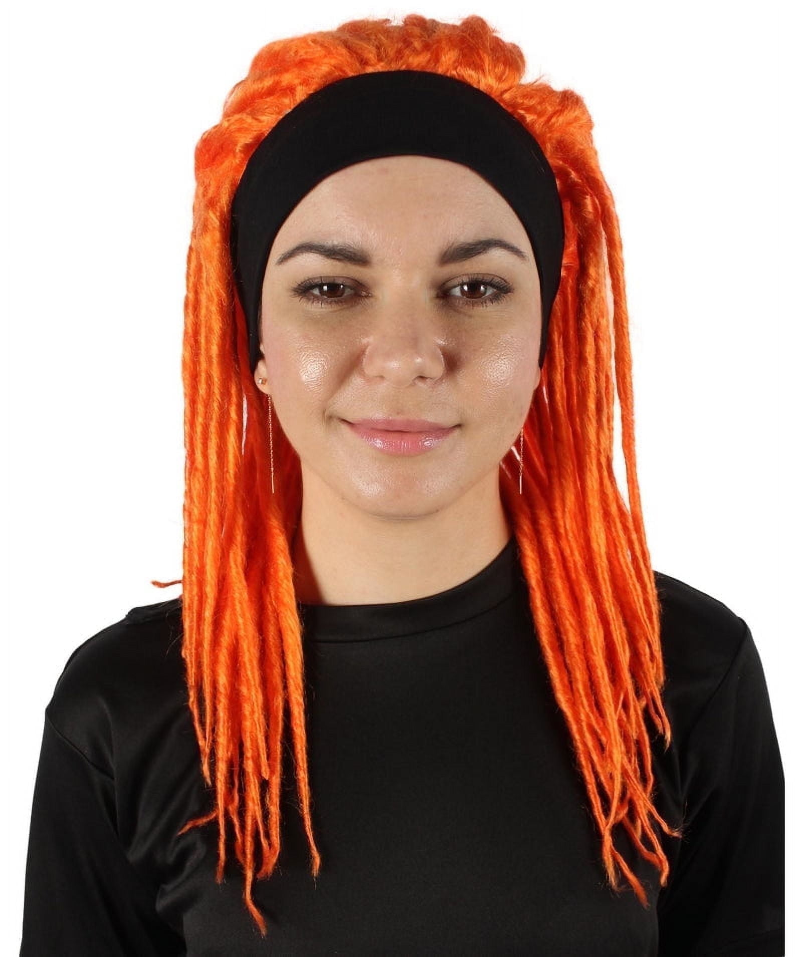 HPO Adult Women's Deluxe Pumpkin Dreadlock Wig – Synthetic Costume Hair ...