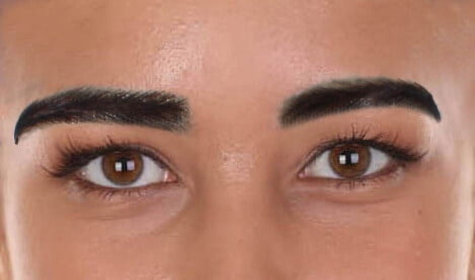 HPO Adult Women's Human Hair Eyebrows Cosplay Facial Hair | Brown ...