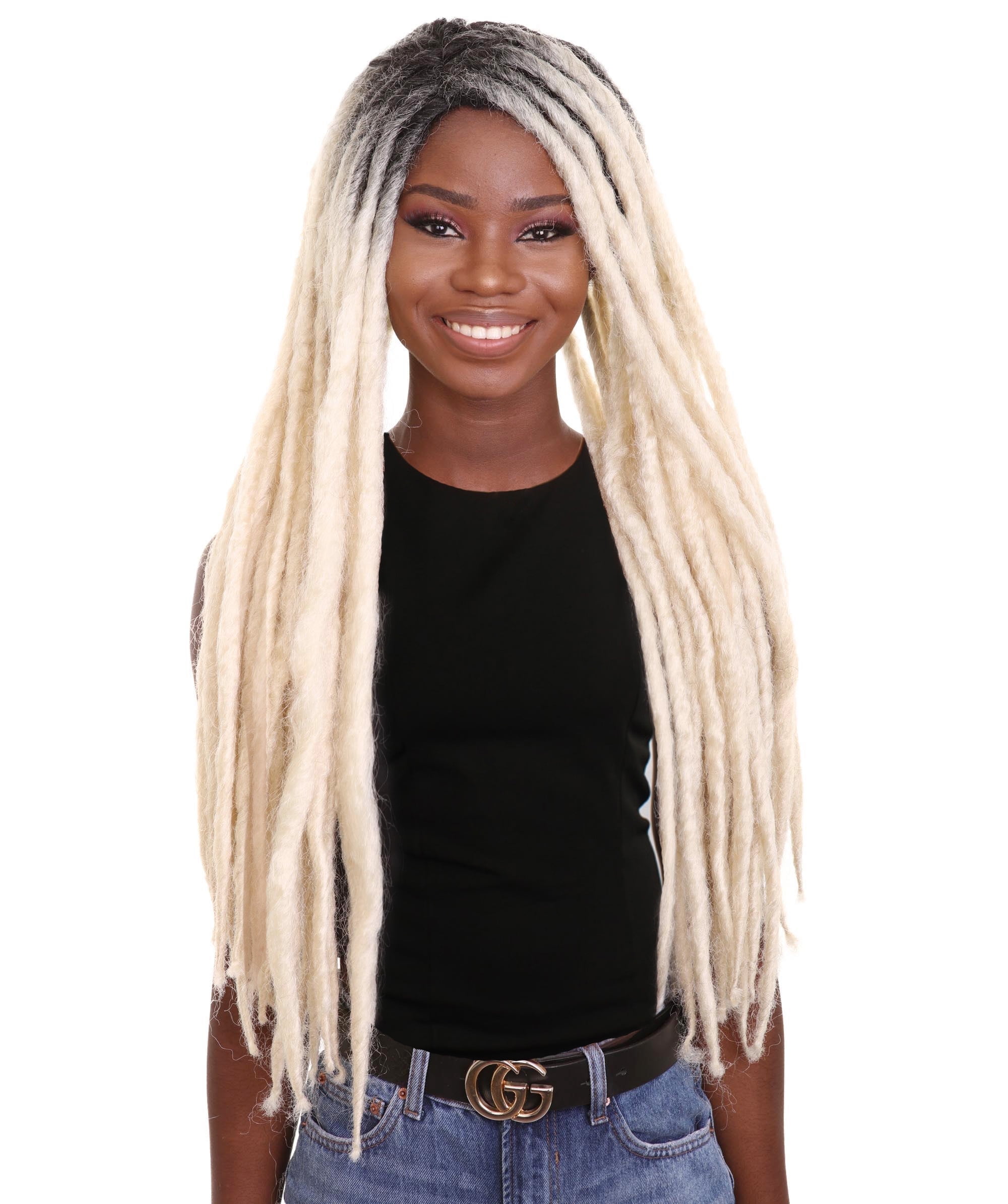 HPO Adult Women's Long Dreadlocks Blonde Colour Wigs, Best for ...