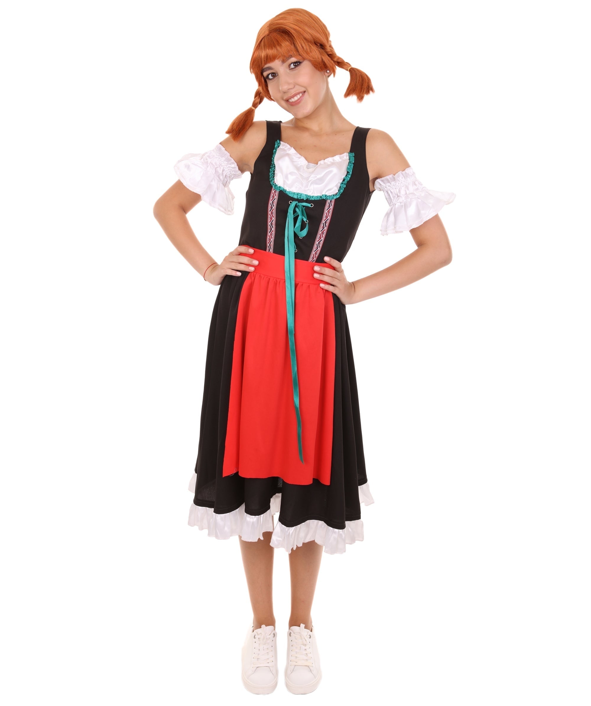 HPO Adult Women's Oktoberfest Fancy Dress Fraulein Costume | Black ...