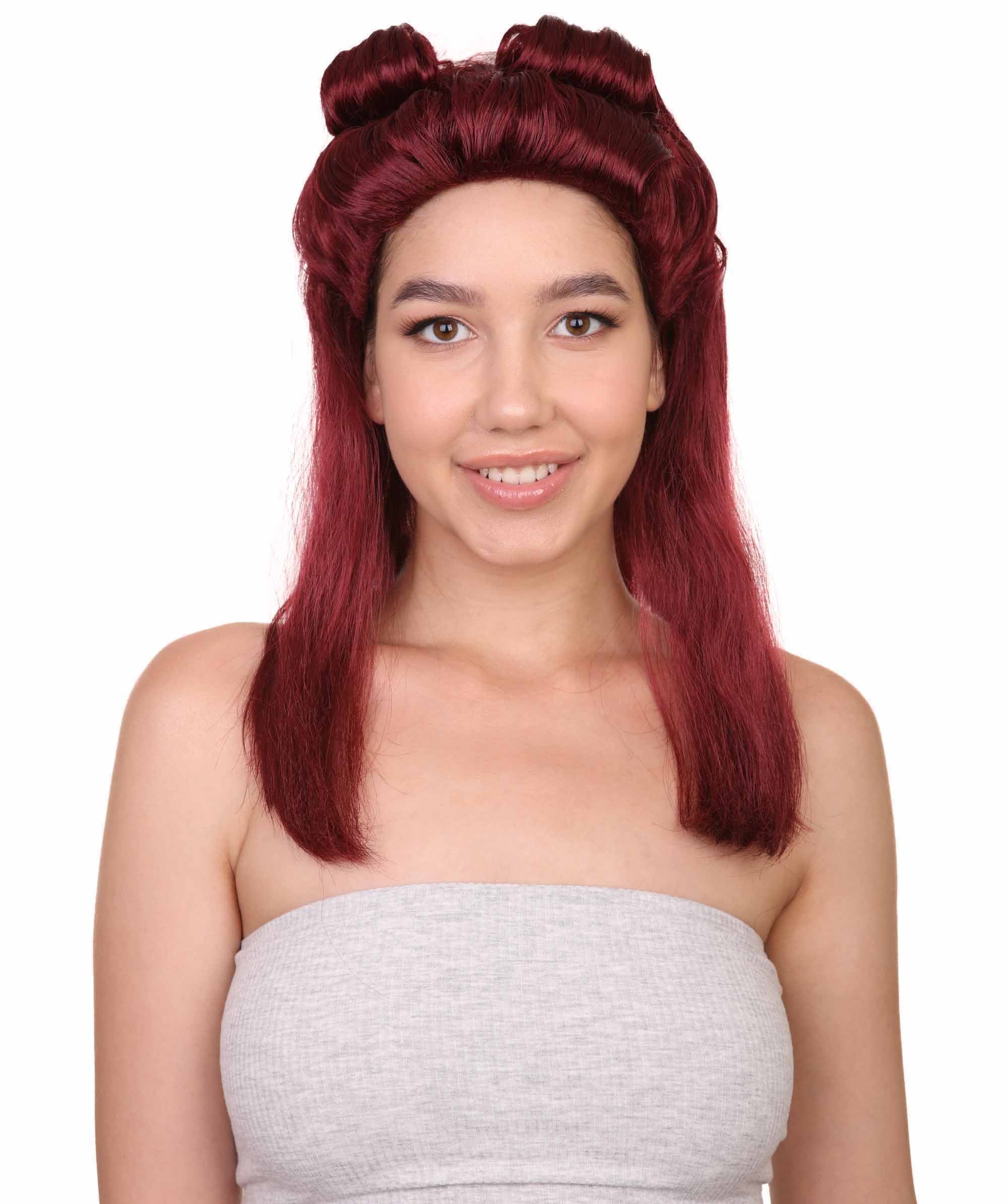 HPO | Cosplay Halloween Wig | 40s Pin Up Girl Brown Women's Wig ...