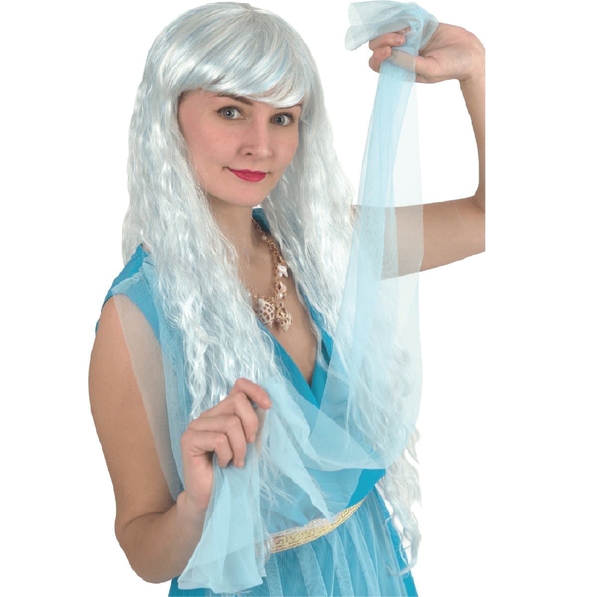 HPO Ice Princess Light Pastel Blue Cosplay Wig, Best for Halloween ...