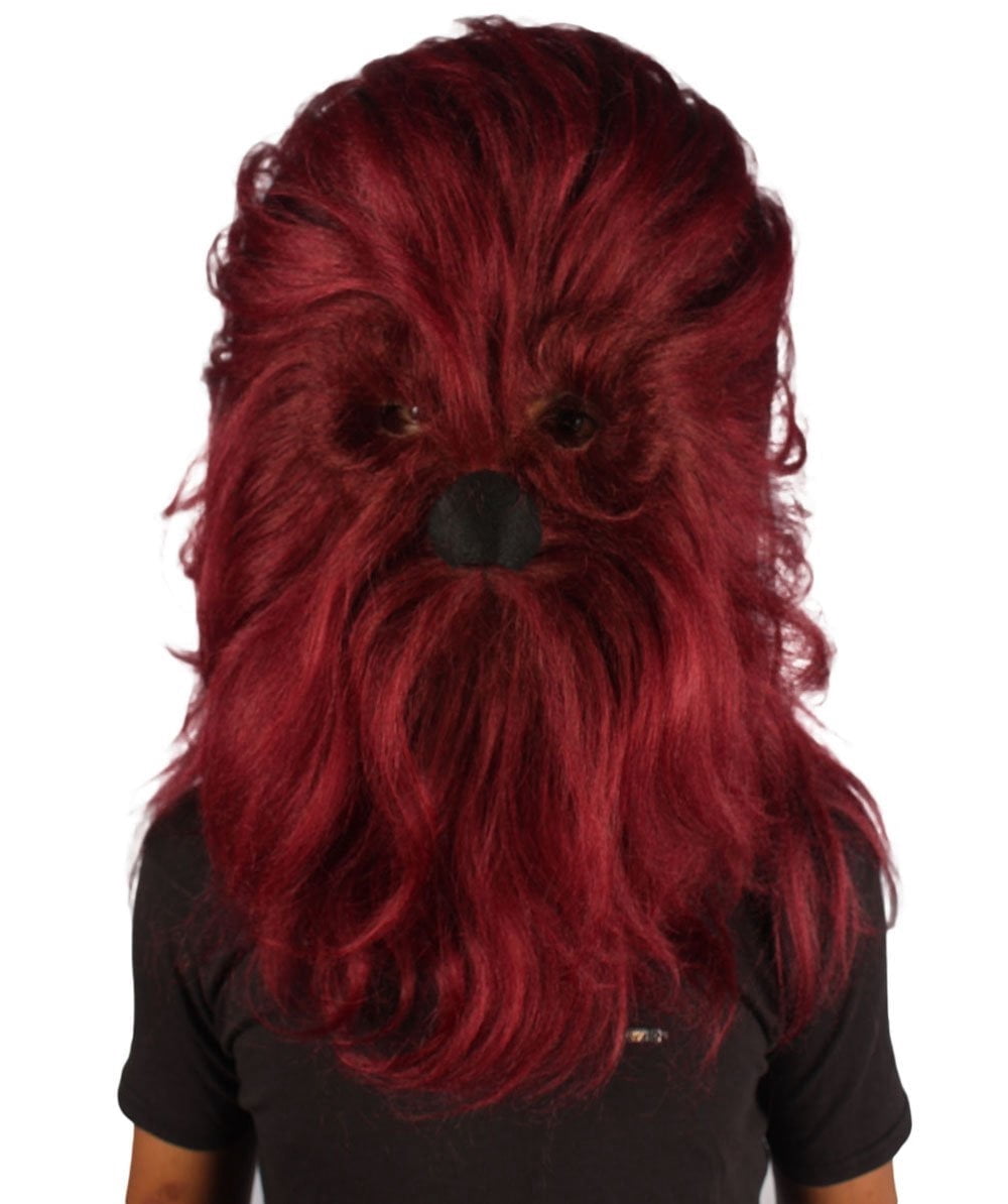 HPO Long Hairy Chewbacca Mask | Adult Unisex Wookiee Warrior costume ...