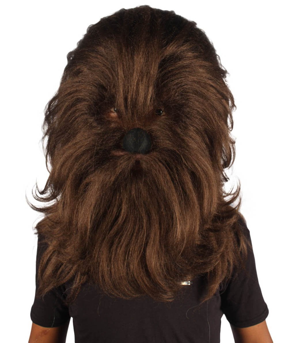 HPO Long Hairy Chewbacca Mask | Adult Unisex Wookiee Warrior costume ...