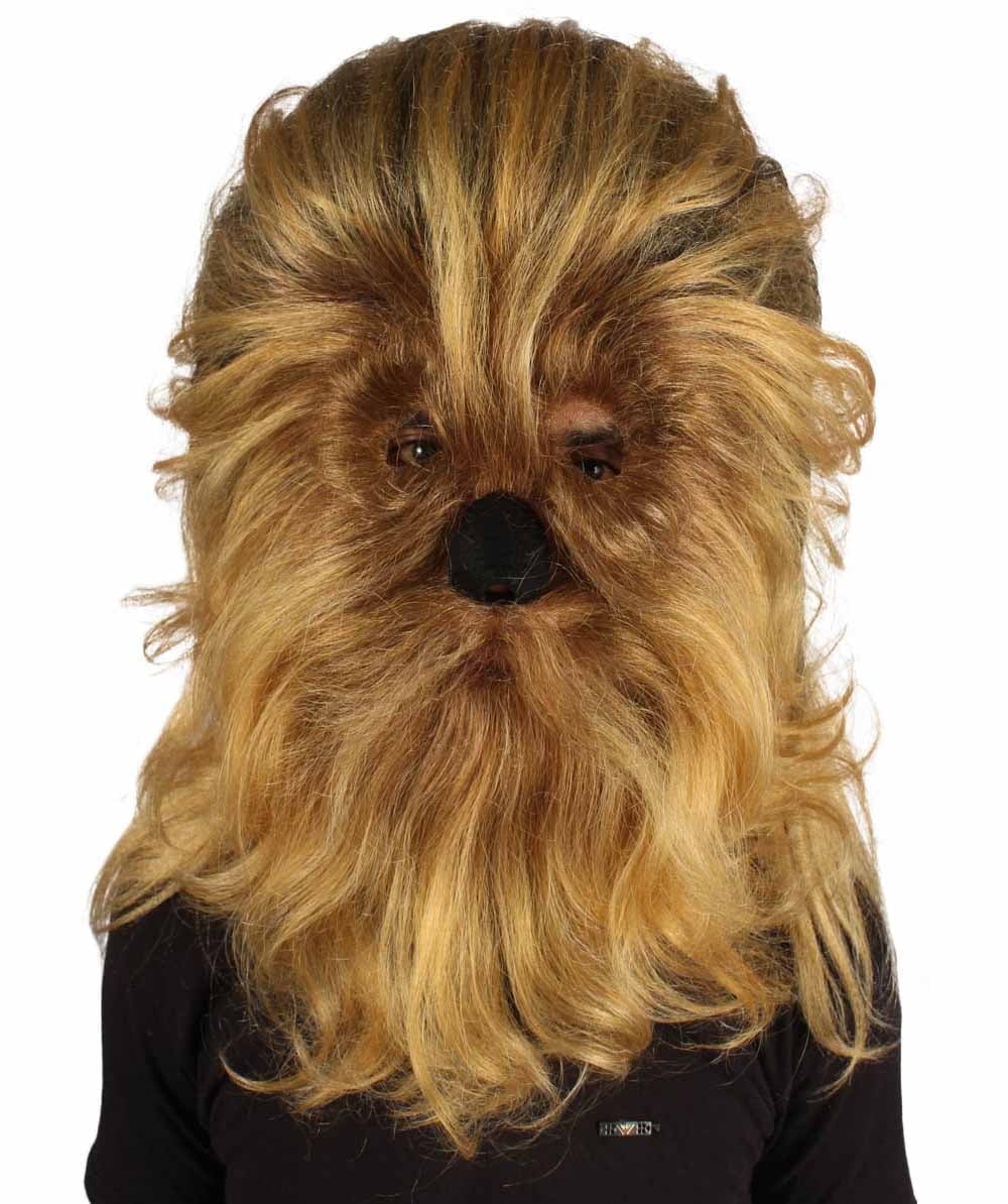 HPO Long Hairy Chewbacca Mask | Adult Unisex Wookiee Warrior costume ...