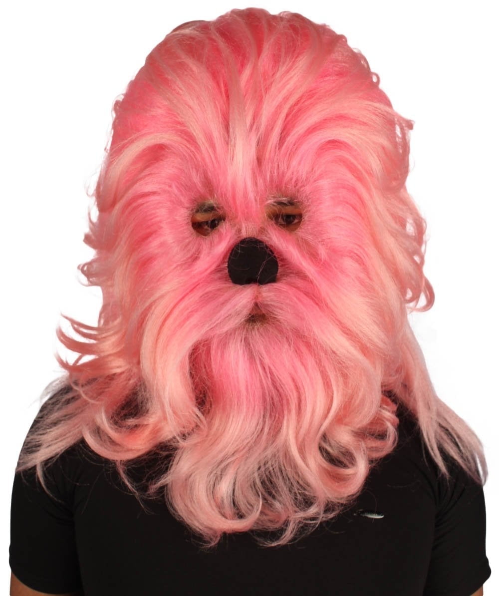 HPO Long Hairy Chewbacca Mask | Adult Unisex Wookiee Warrior costume ...