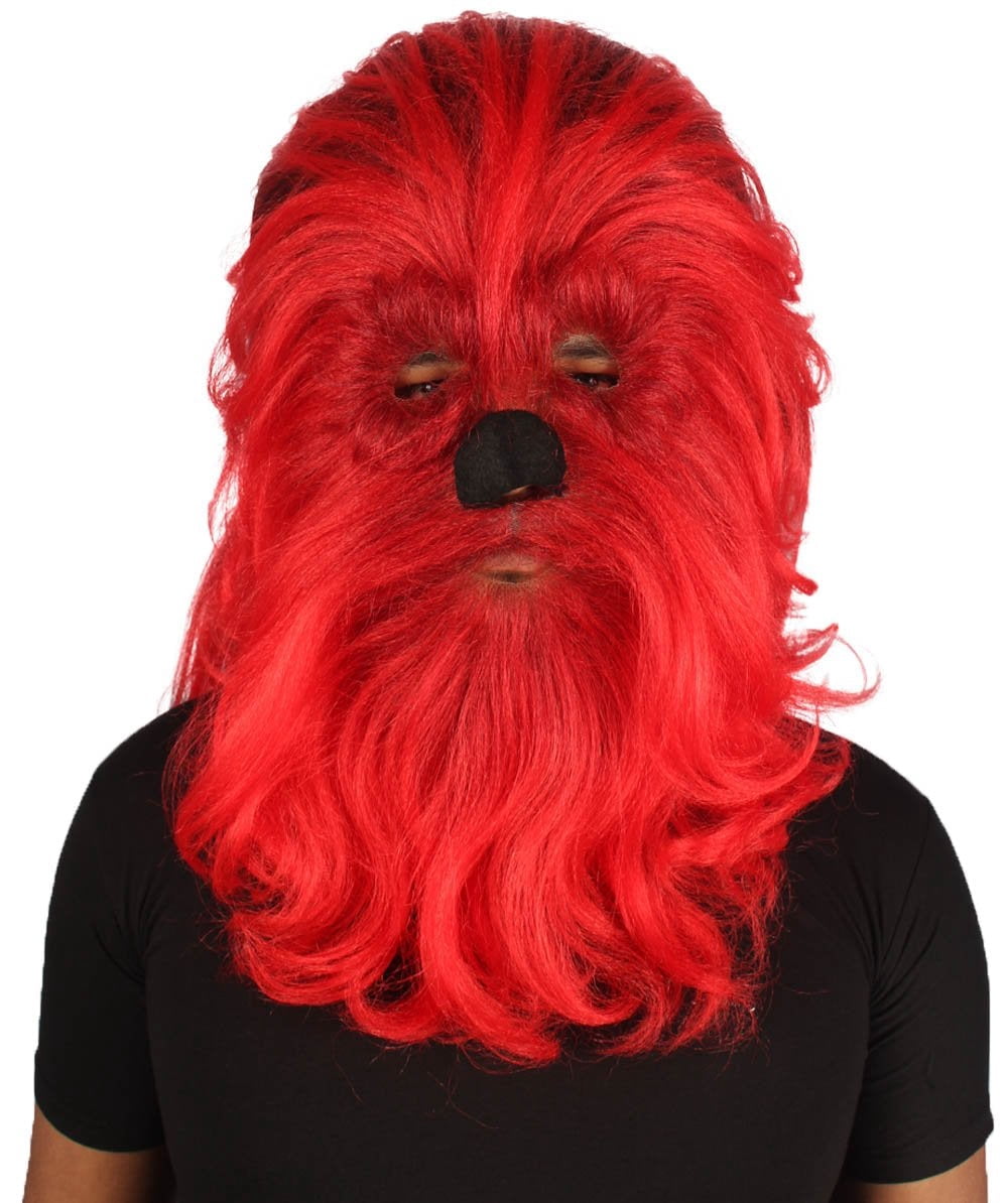 HPO Long Hairy Chewbacca Mask | Adult Unisex Wookiee Warrior costume ...