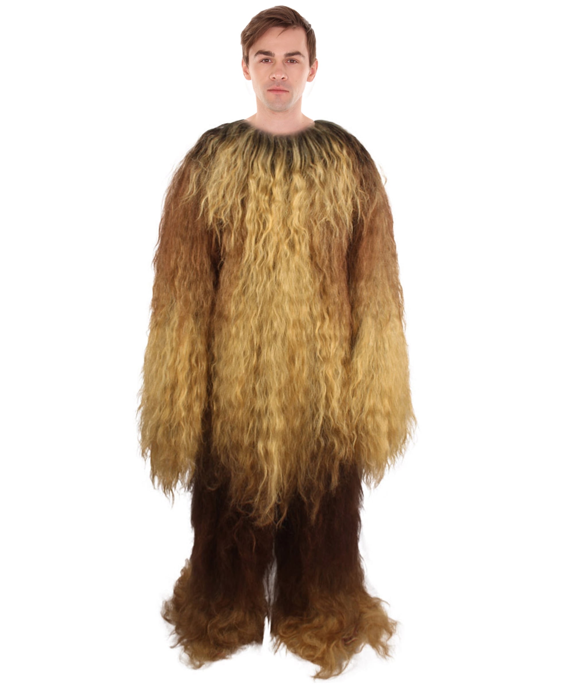 HPO Long Hairy Yeti Costume | Adult Unisex Mountain Snowman Bigfoot ...