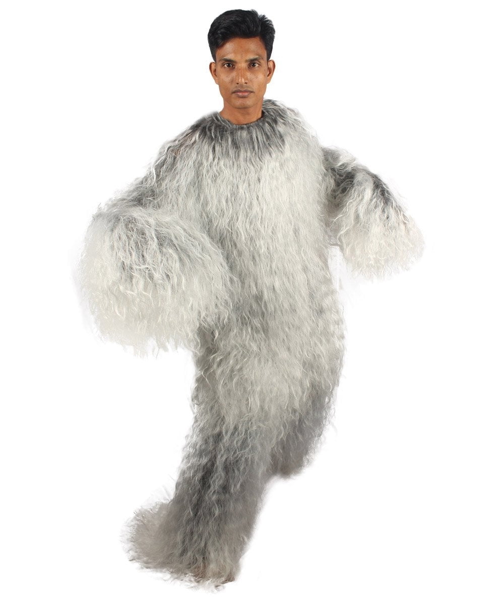 HPO Long Hairy Yeti Costume | Adult Unisex Mountain Snowman Bigfoot ...