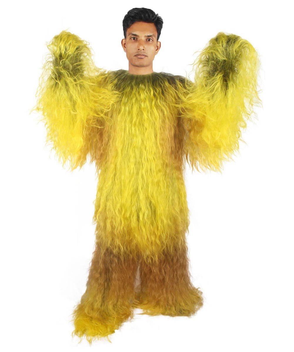 HPO Long Hairy Yeti Costume | Adult Unisex Mountain Snowman Bigfoot ...