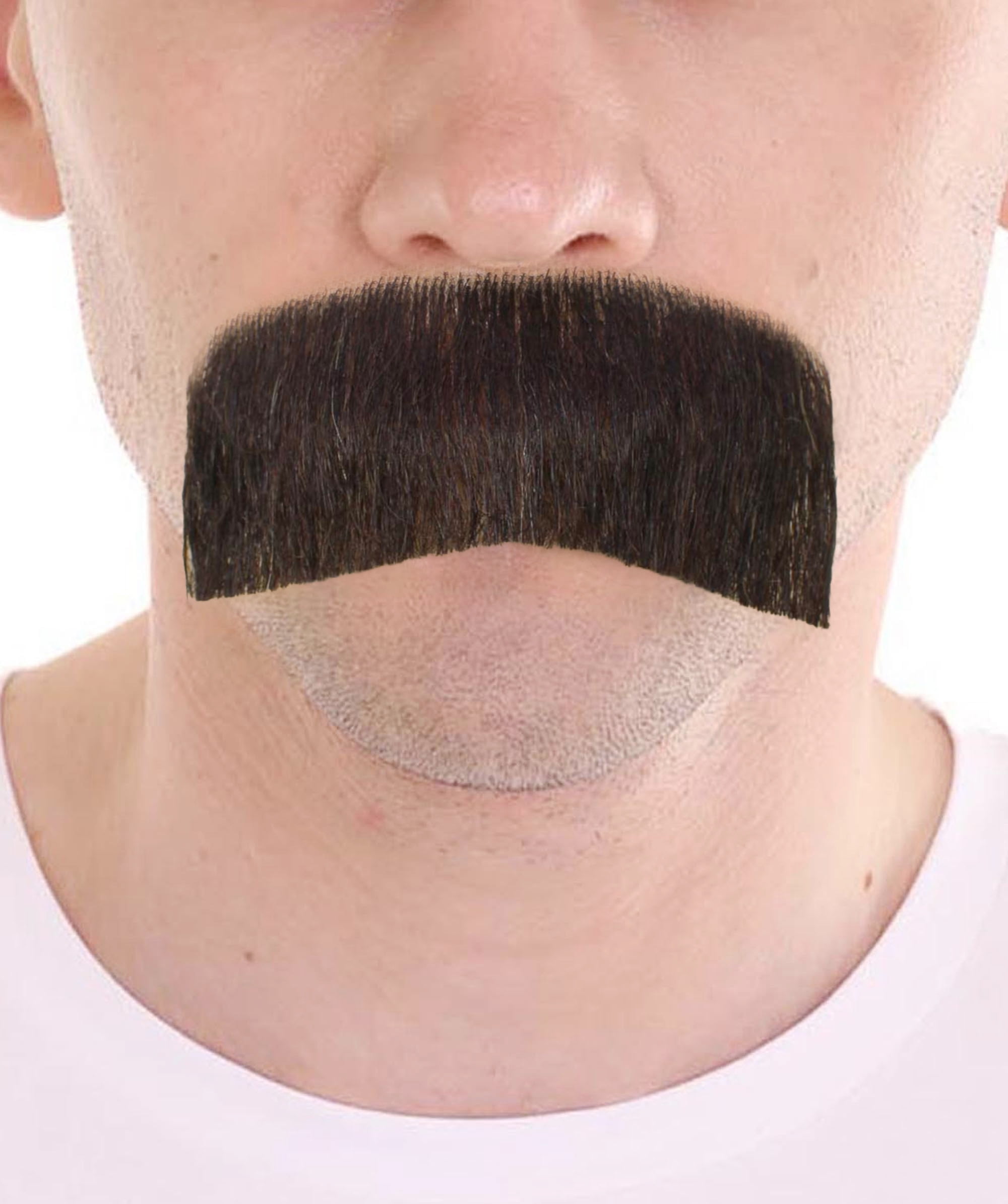 HPO Men's Human Hair Mustache Cosplay Facial Hair - Walmart.com