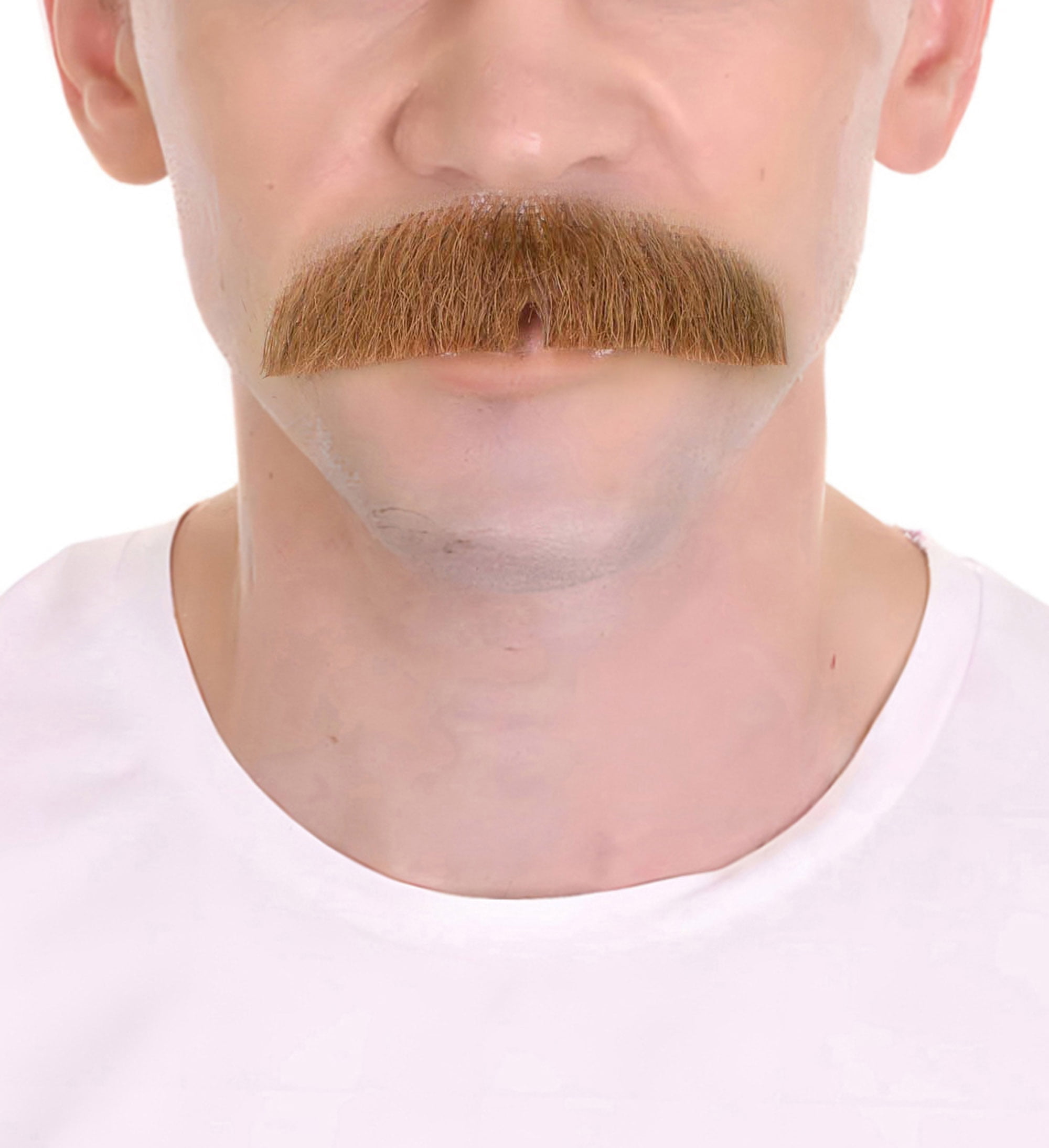 HPO Men's Human Hair Mustache Cosplay Facial Hair - Walmart.com