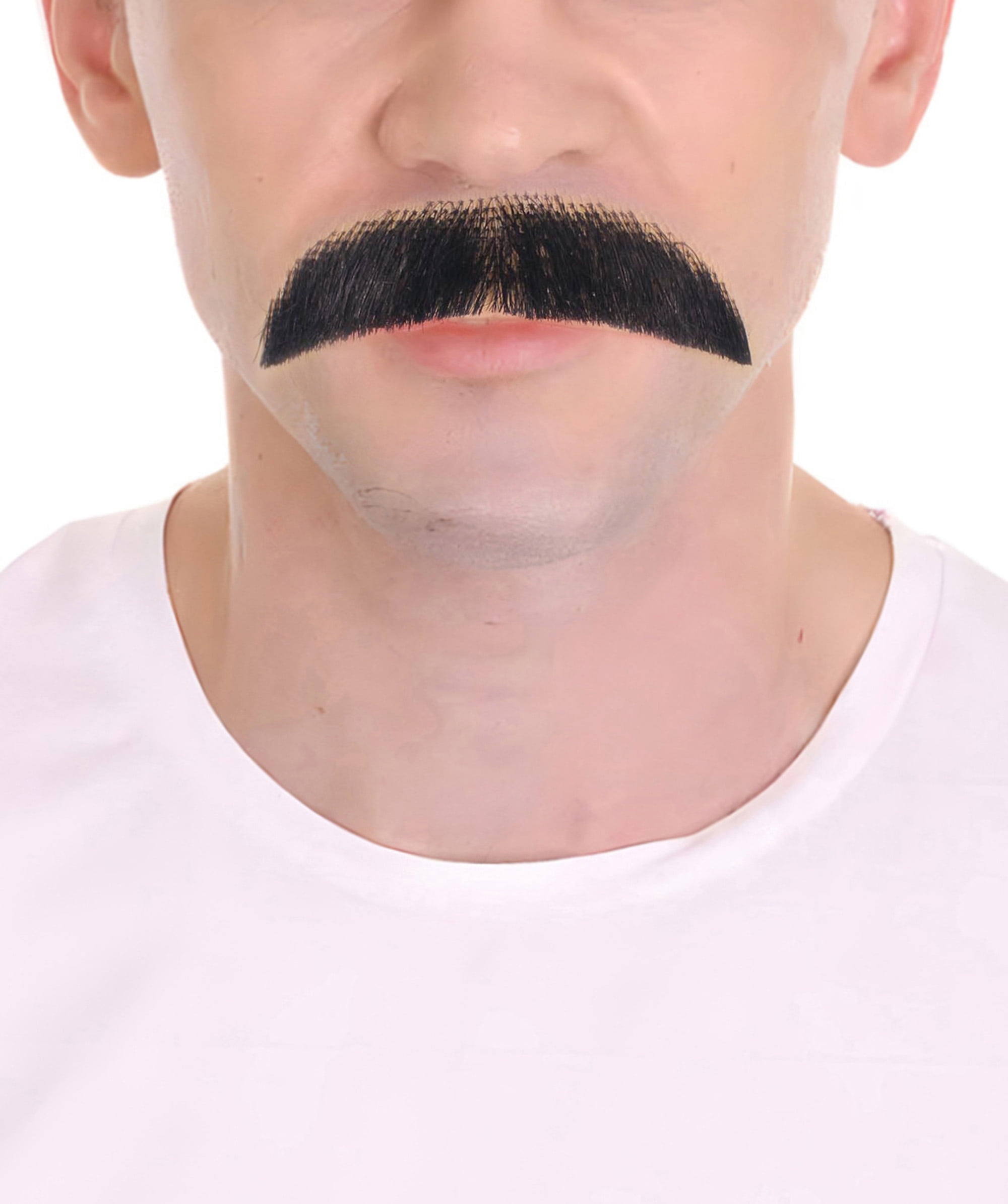 HPO Men's Human Hair Mustache Cosplay Facial Hair - Walmart.com
