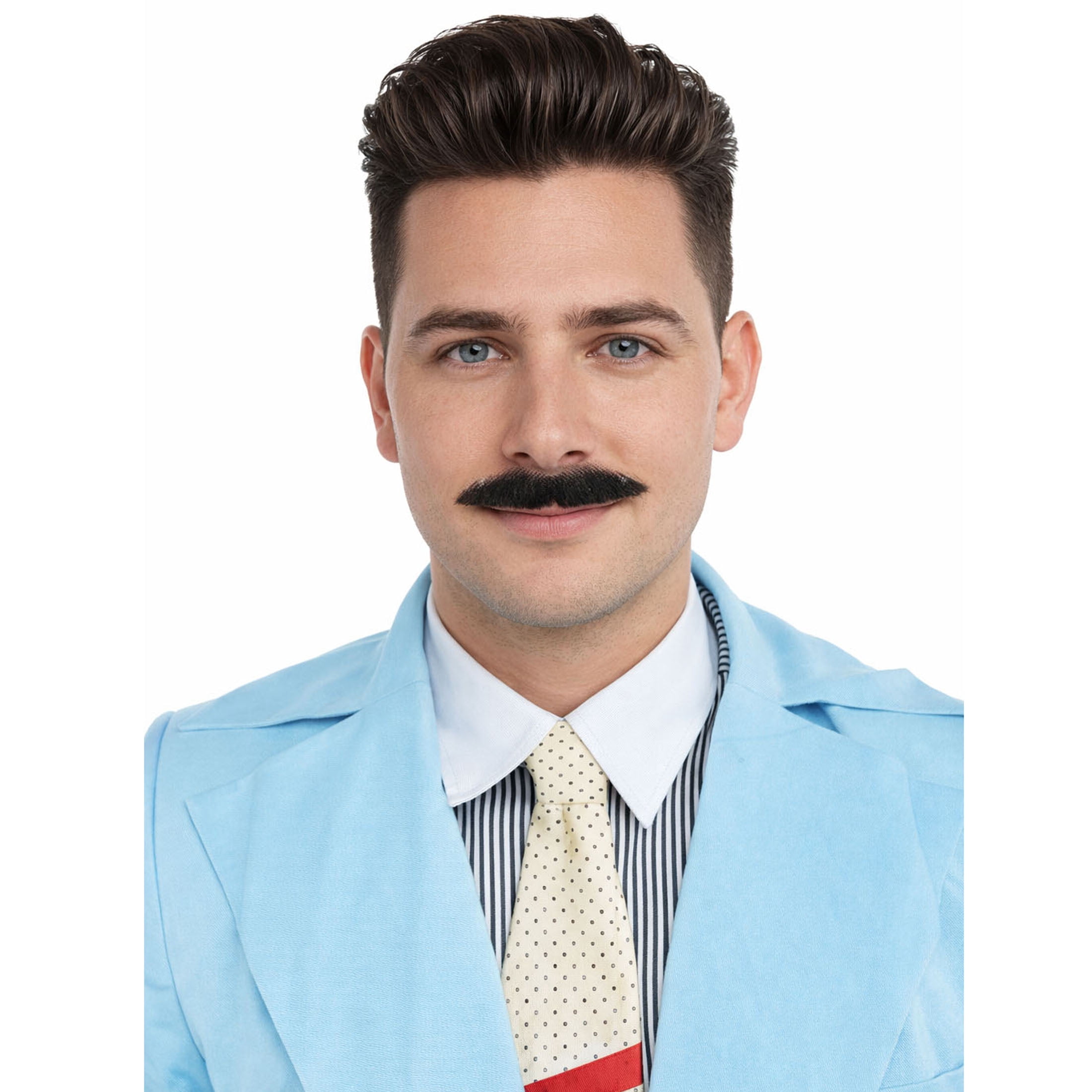 HPO Men's Human Hair Mustache Cosplay Facial Hair - Walmart.com