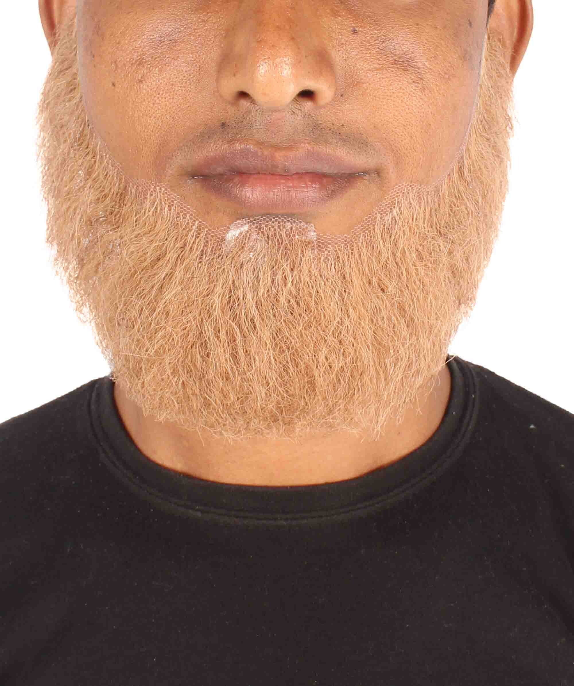 HPO Adult Men’s Mix Grey Brown Fake Mustache – Synthetic Fiber Facial ...