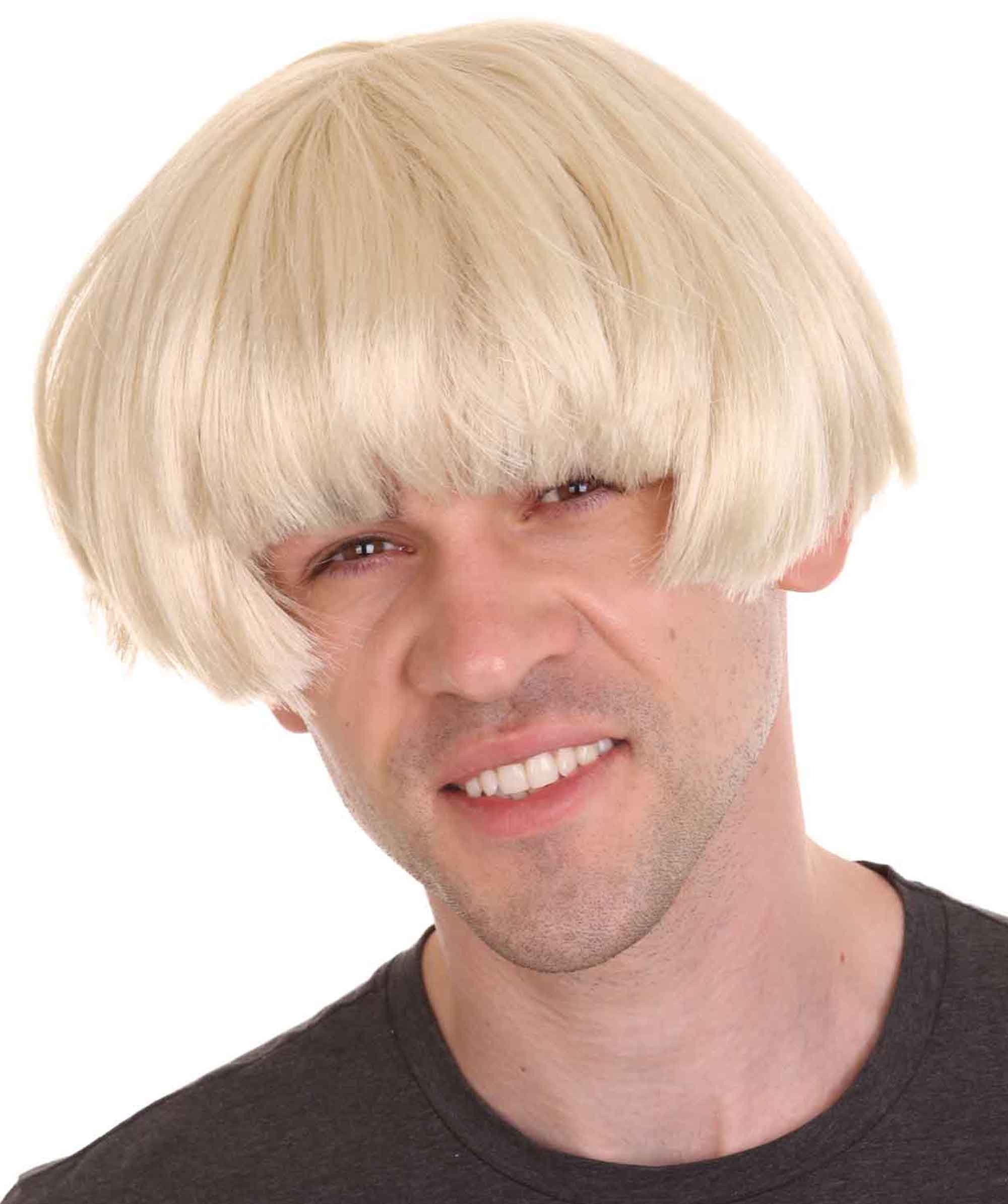 HPO Adult Men's Blonde Rapper Wig – Short Straight Cosplay Hair with ...