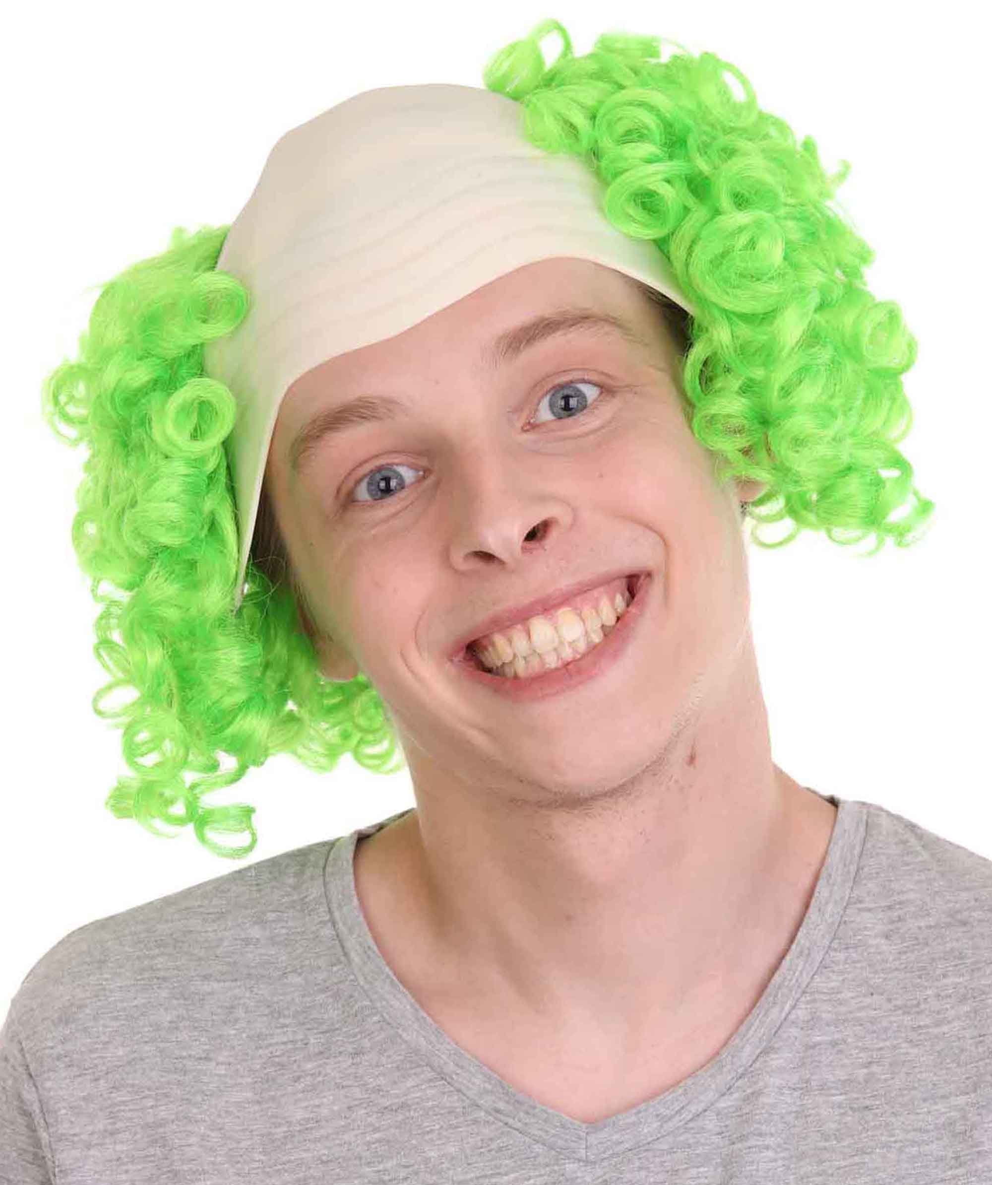 HPO Men's Scary Bald Clown Curly Wigs Collection | Cosplay Halloween ...