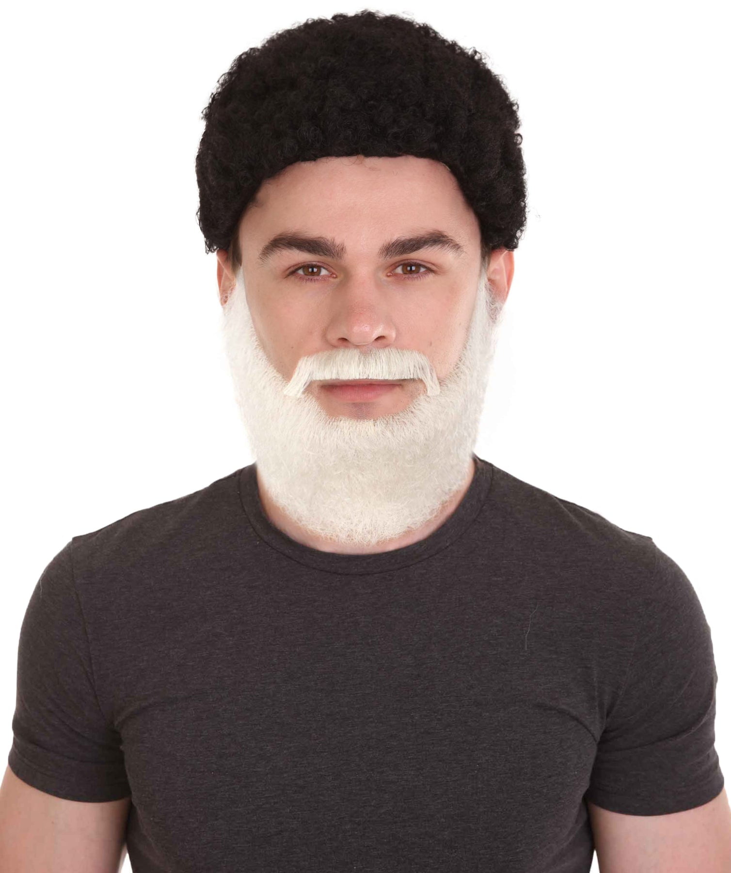 HPO Adult Men's Synthetic Hair Short Beard Cosplay Facial Hair Multiple ...