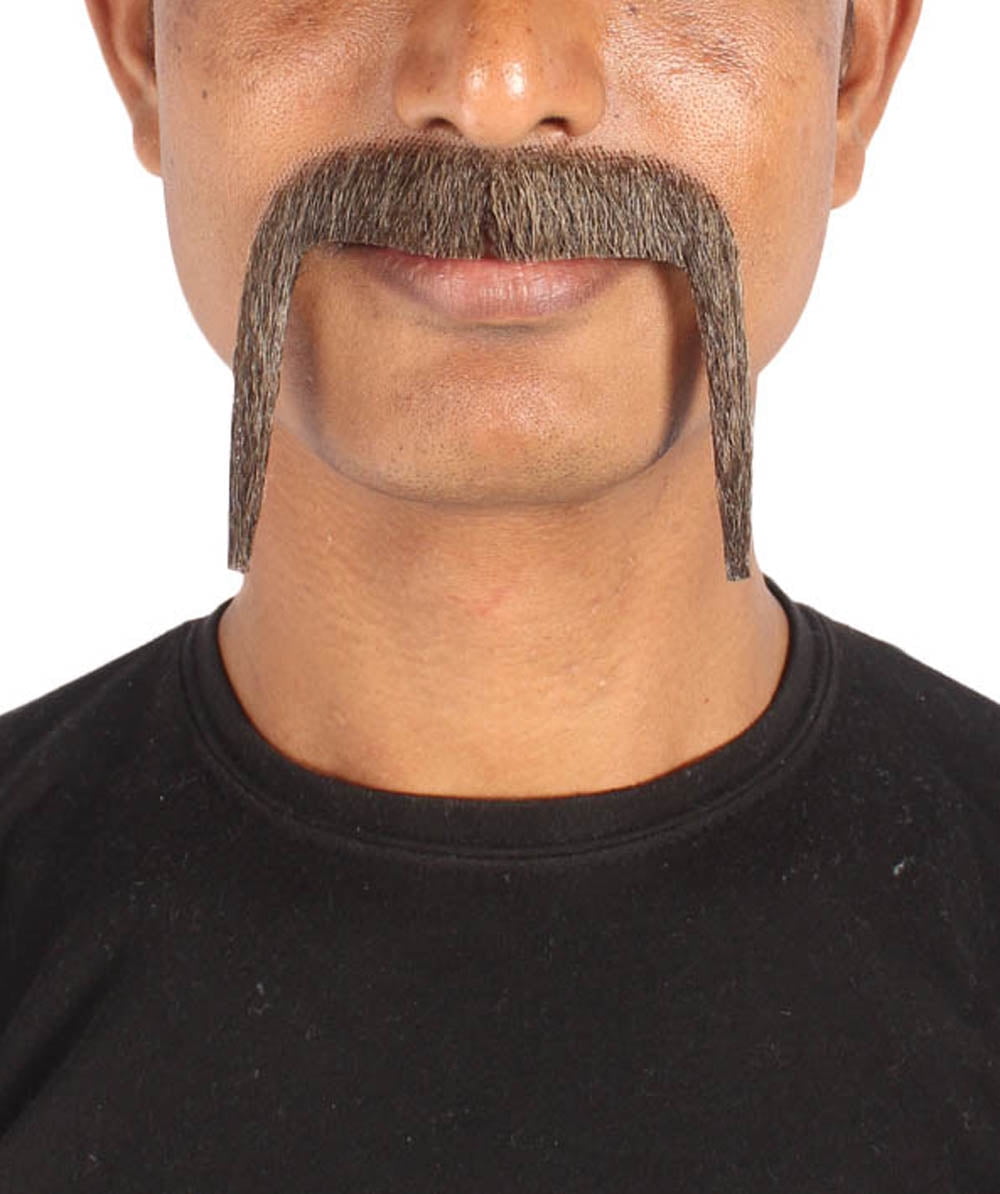 HPO Men's Synthetic Hair Mustache Cosplay Facial Hair (Dark Brown ...