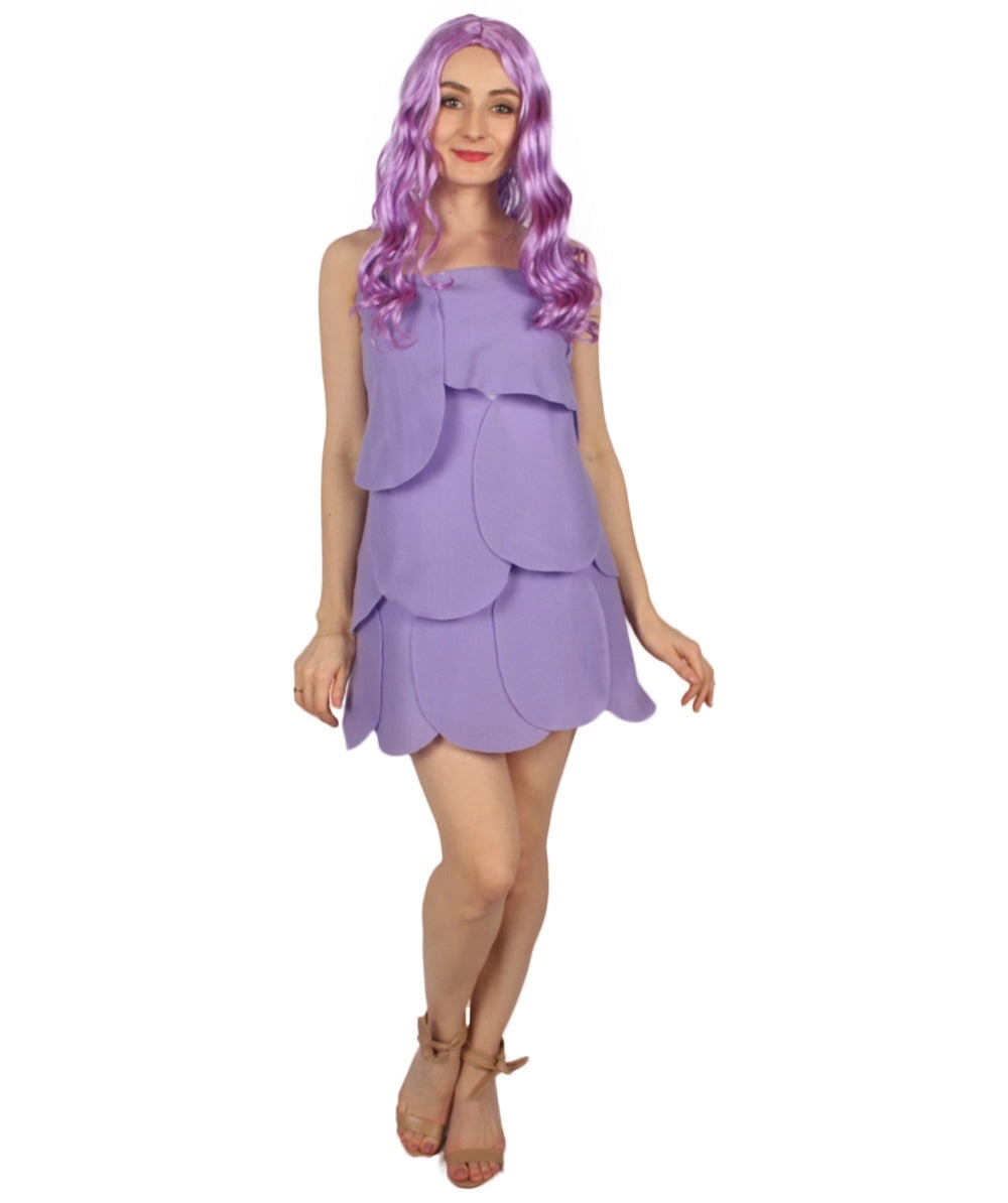 HPO Women's Animated Troll Costume, Medium, Purple, Perfect for ...