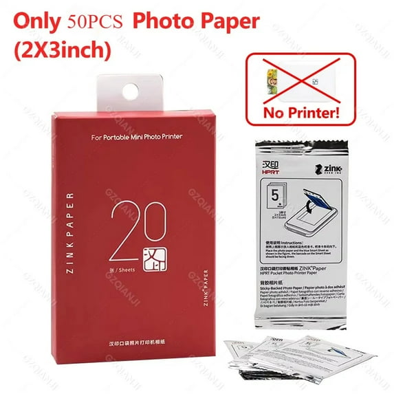 HPRT MT53 2x3 Inch Pocket Mini Color Photo Printer Smart Wireless ...