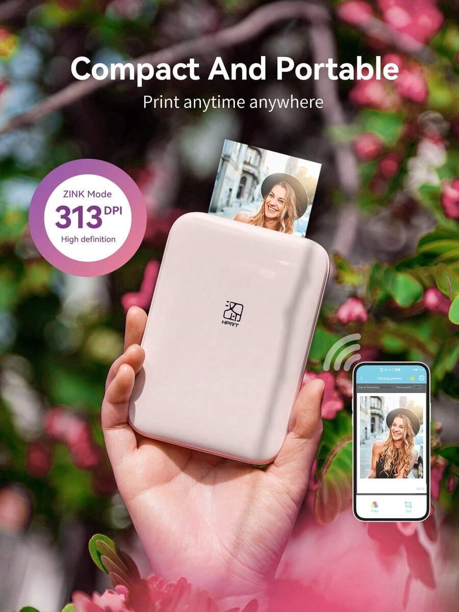 HPRT MT53 Portable High-Definition Photo Printer - Instant Wireless ...