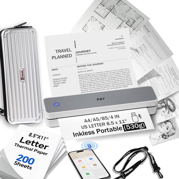 HPRT MT610 Wireless Portable Thermal Printer Bundle, Inkless Bluetooth ...