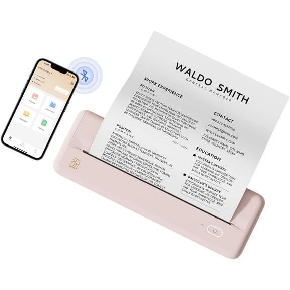 Portable Printer Wireless for Travel, Inkless Thermal Printers for 8.5 ...