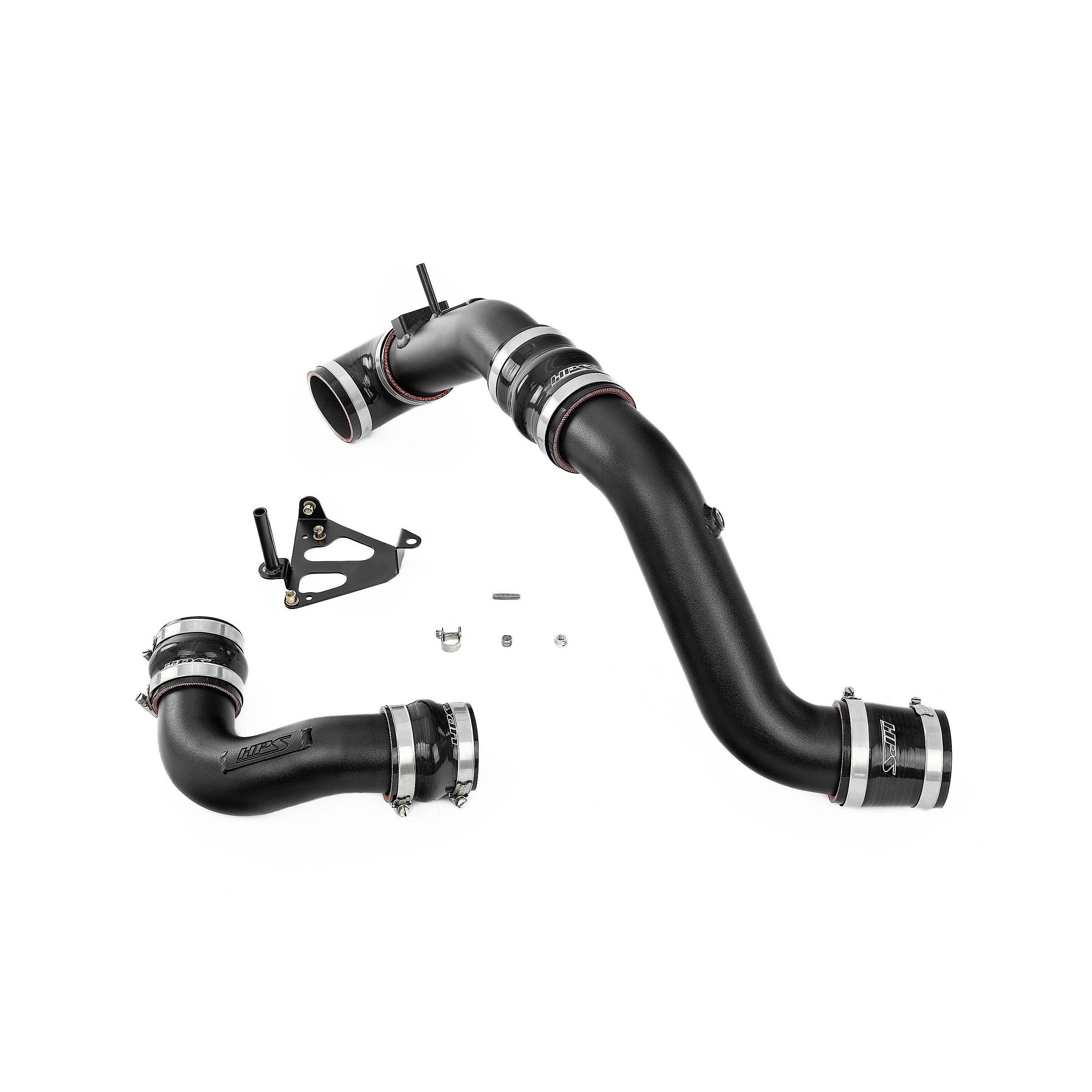 HPS Black Intercooler Charge Pipe Kit Cold Side and Hot Side Compatible ...