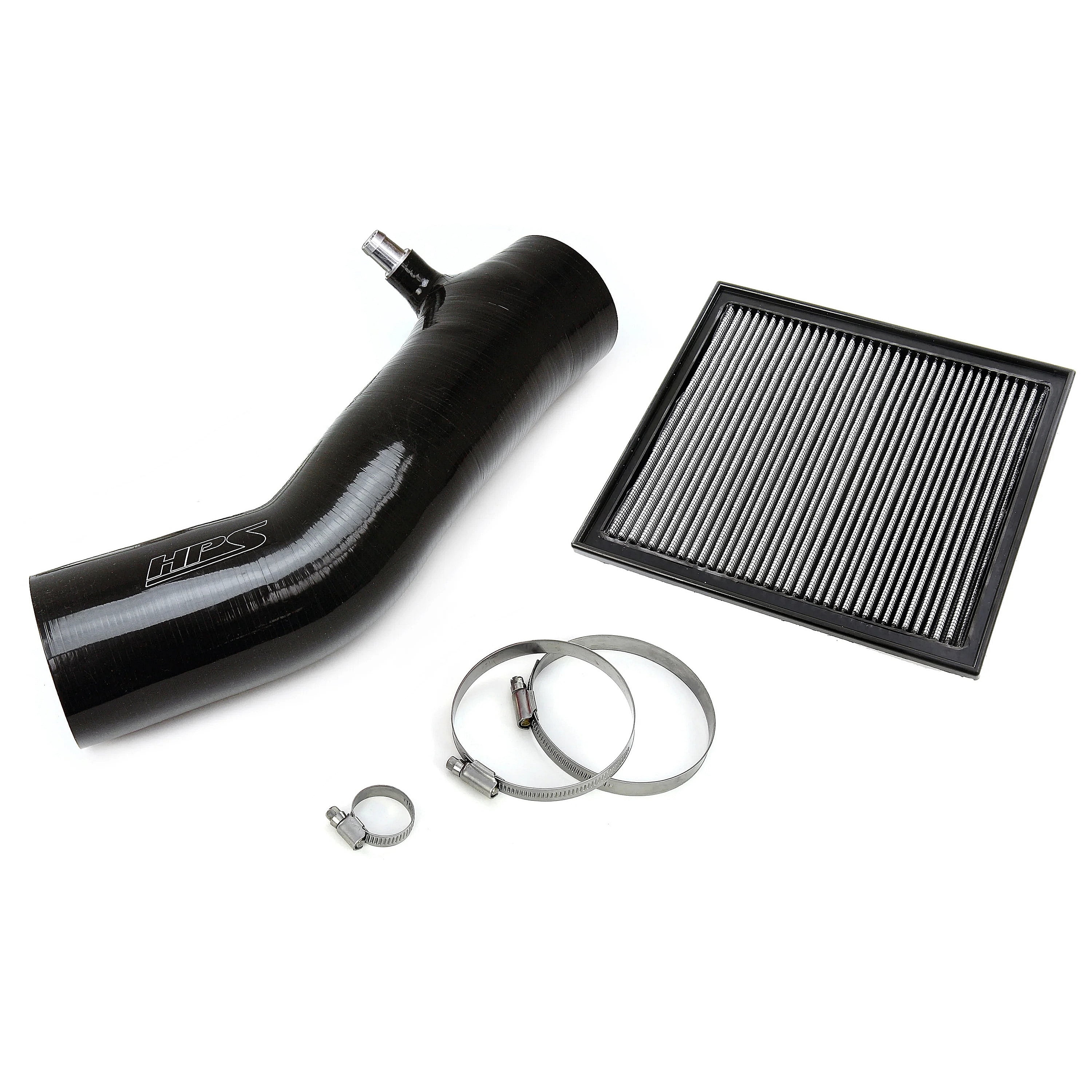 HPS Black Silicone Air Intake Kit with Air Filter Compatible for 2016 ...
