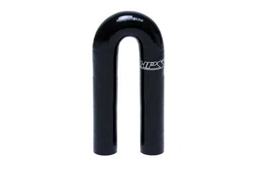 HPS HTSEC180 1-1/2" ID 4-1/2" Black Silicone 180 Deg. U Bend Elbow ...
