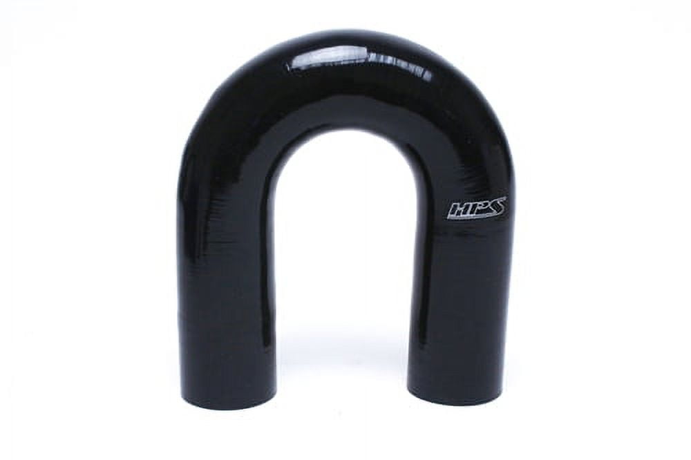 HPS HTSEC180 2-3/8" ID 4-1/2" Black Silicone 180 Deg. U Bend Elbow ...