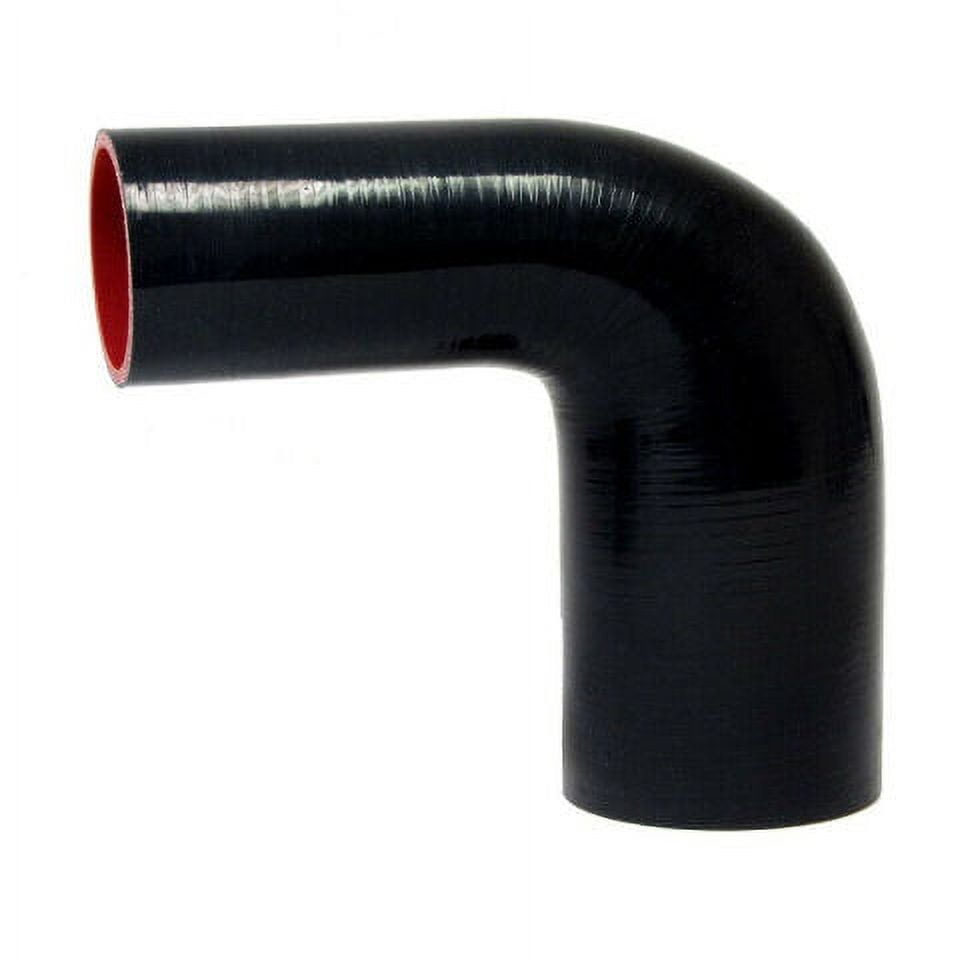 HPS HTSER90-150 1-1/2"-1-3/4" ID 4" Black Silicone 90 Deg. Elbow ...
