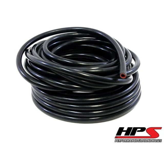 HPS High Temp 1/2" ID (13mm) Reinforced Silicone Heater Hose Black - 50 ...