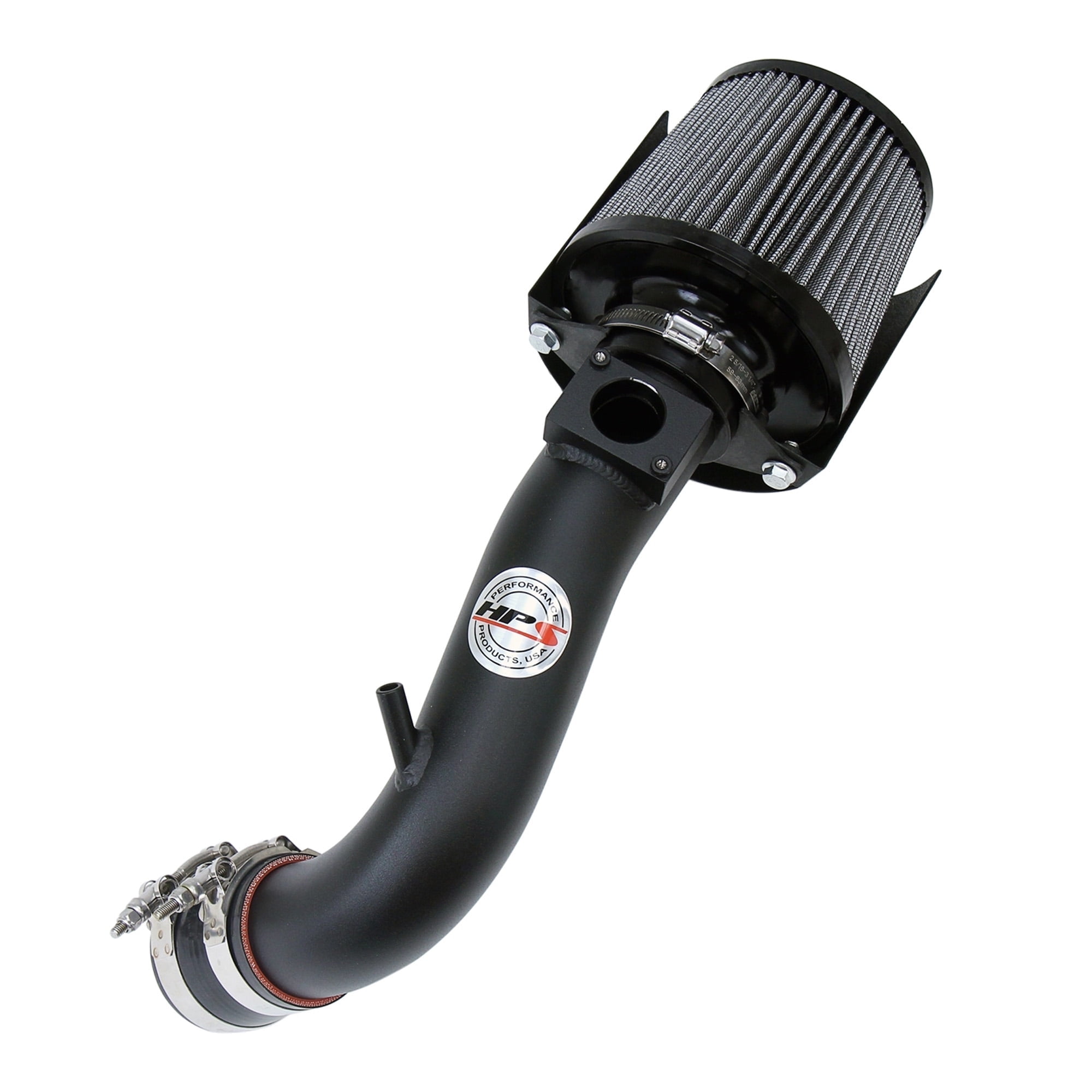 HPS Performance Black Shortram Air Intake with Heat Shield Compatible ...