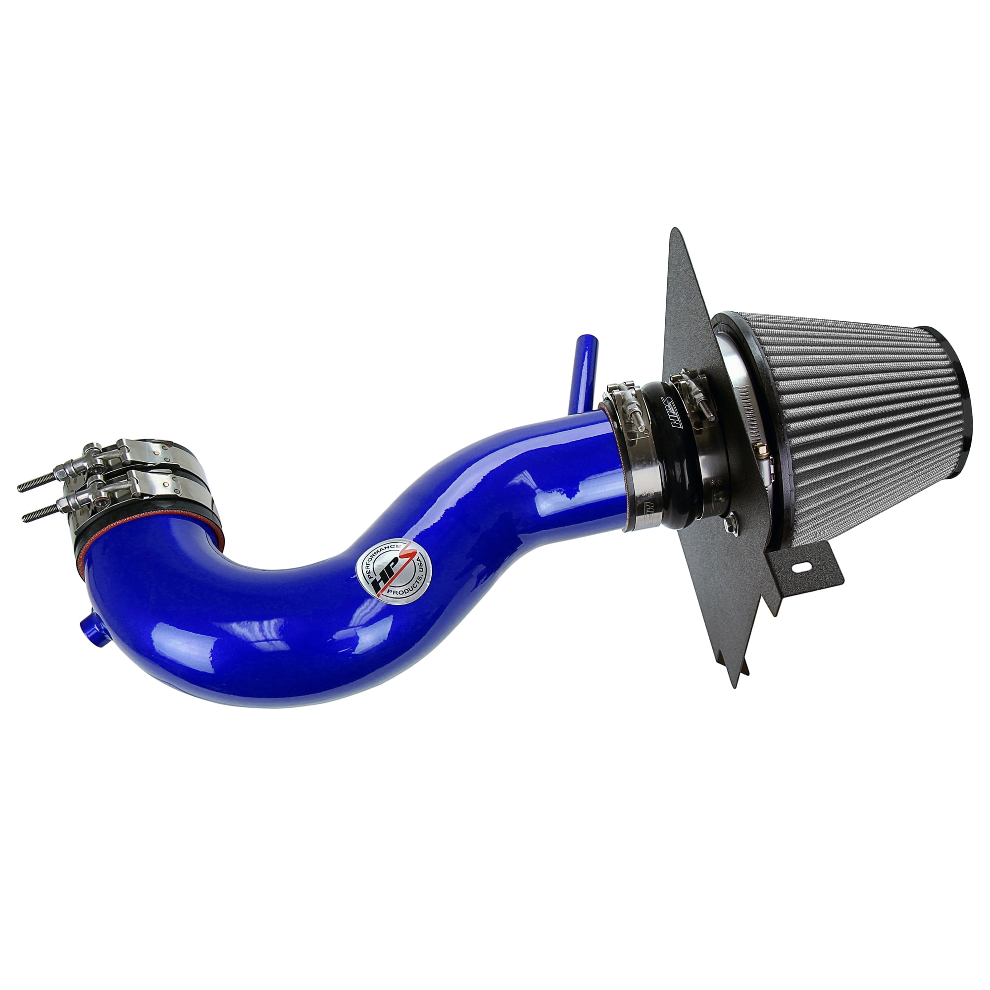 HPS Performance Blue Shortram Air Intake Kit + Heat Shield Cool Ram ...