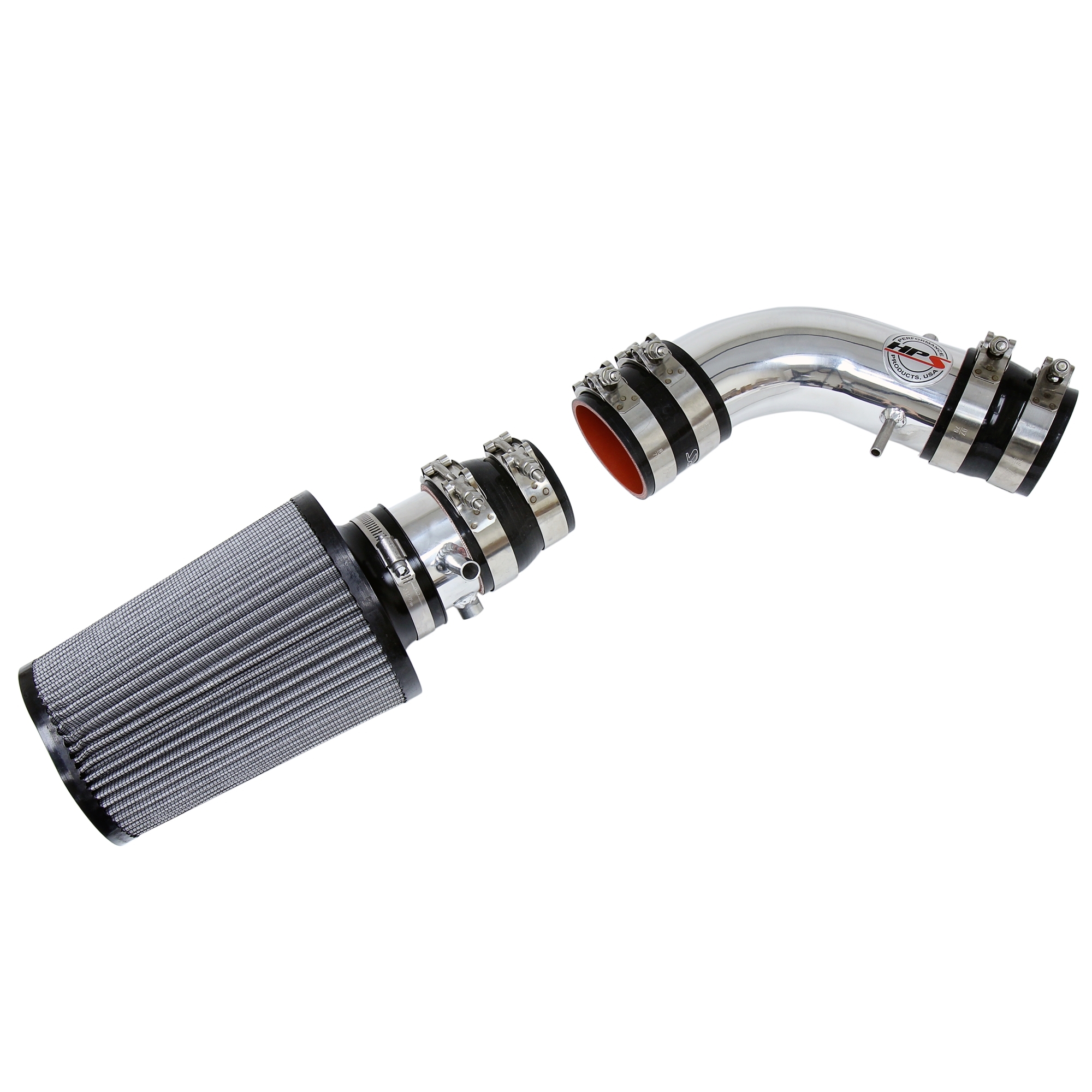 HPS Performance Polish Shortram Air Intake Kit Cool Ram Compatible for ...