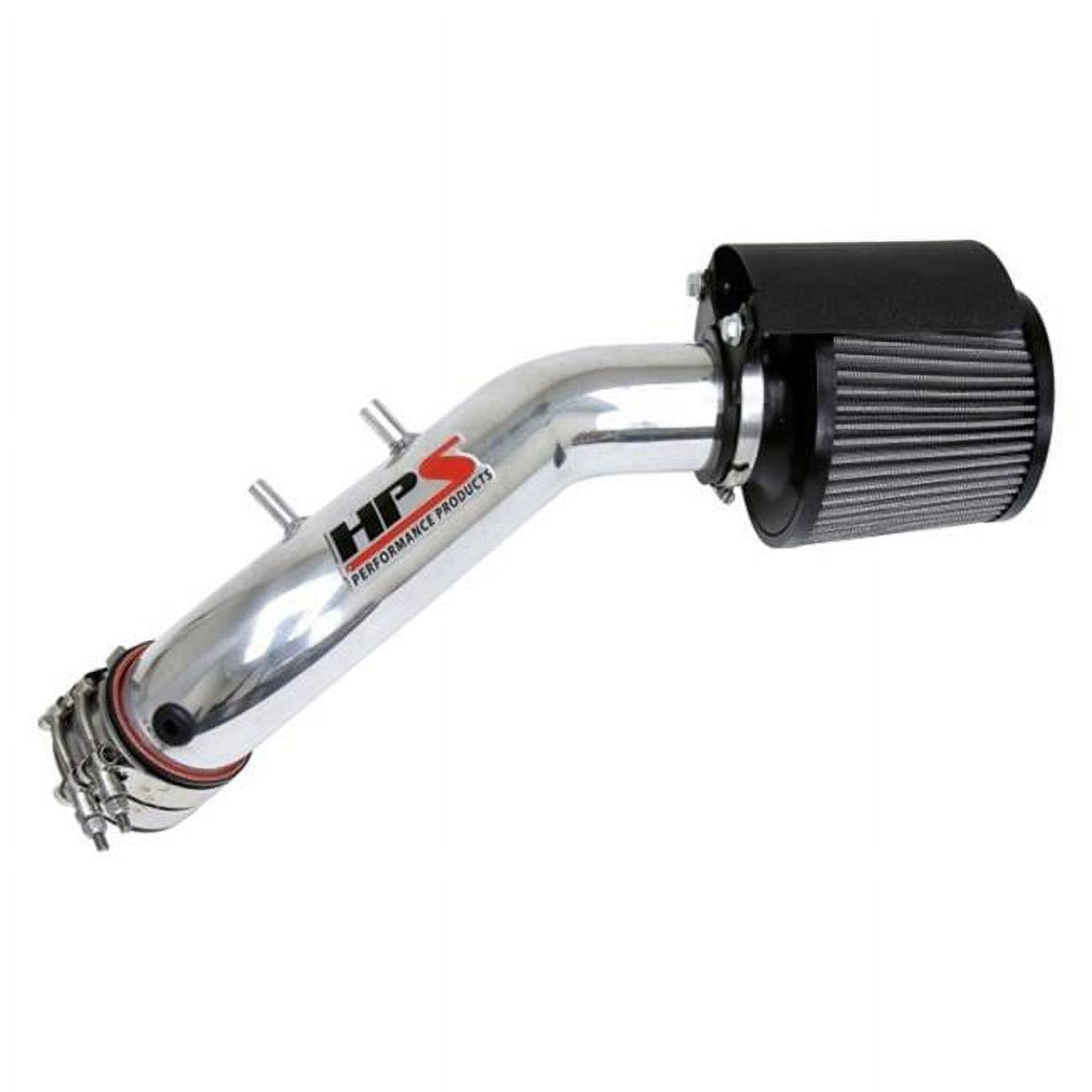 HPS Performance Polish Shortram Air Intake with Heat Shield Compatible ...