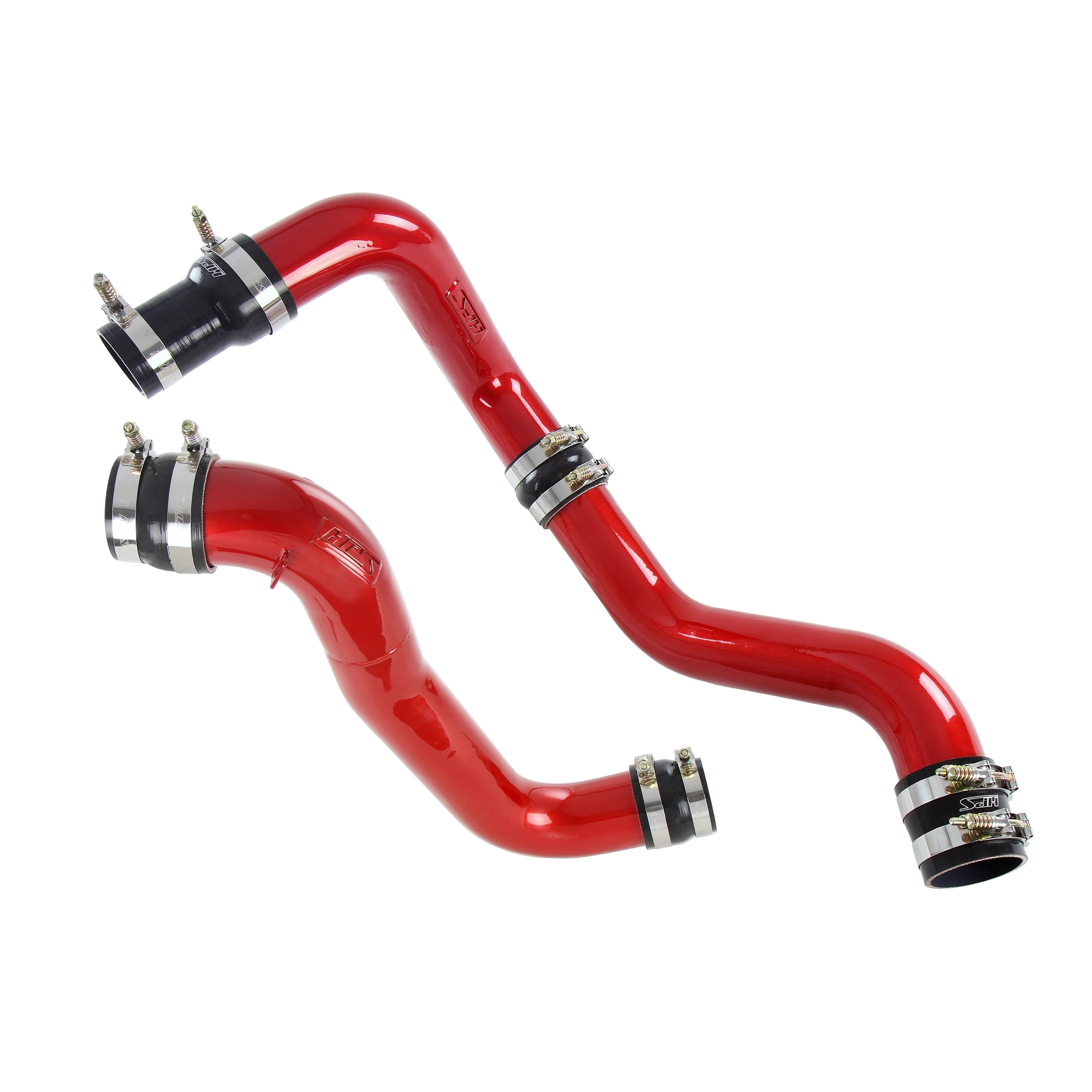 HPS Performance Red Charge Pipe with Turbo Boots Hot and Cold Side ...