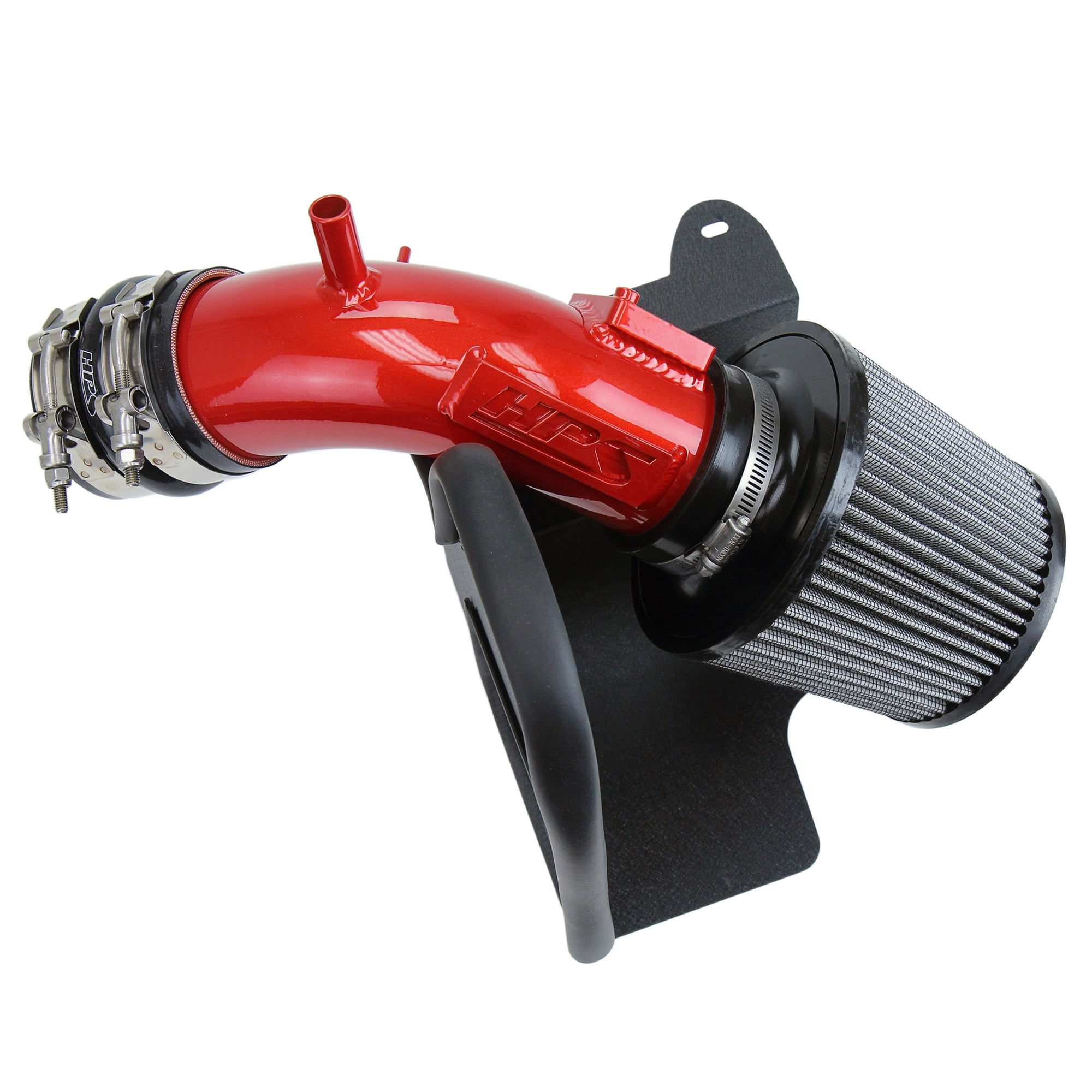 HPS Performance Red Shortram Air Intake Kit + Heat Shield Cool Ram ...