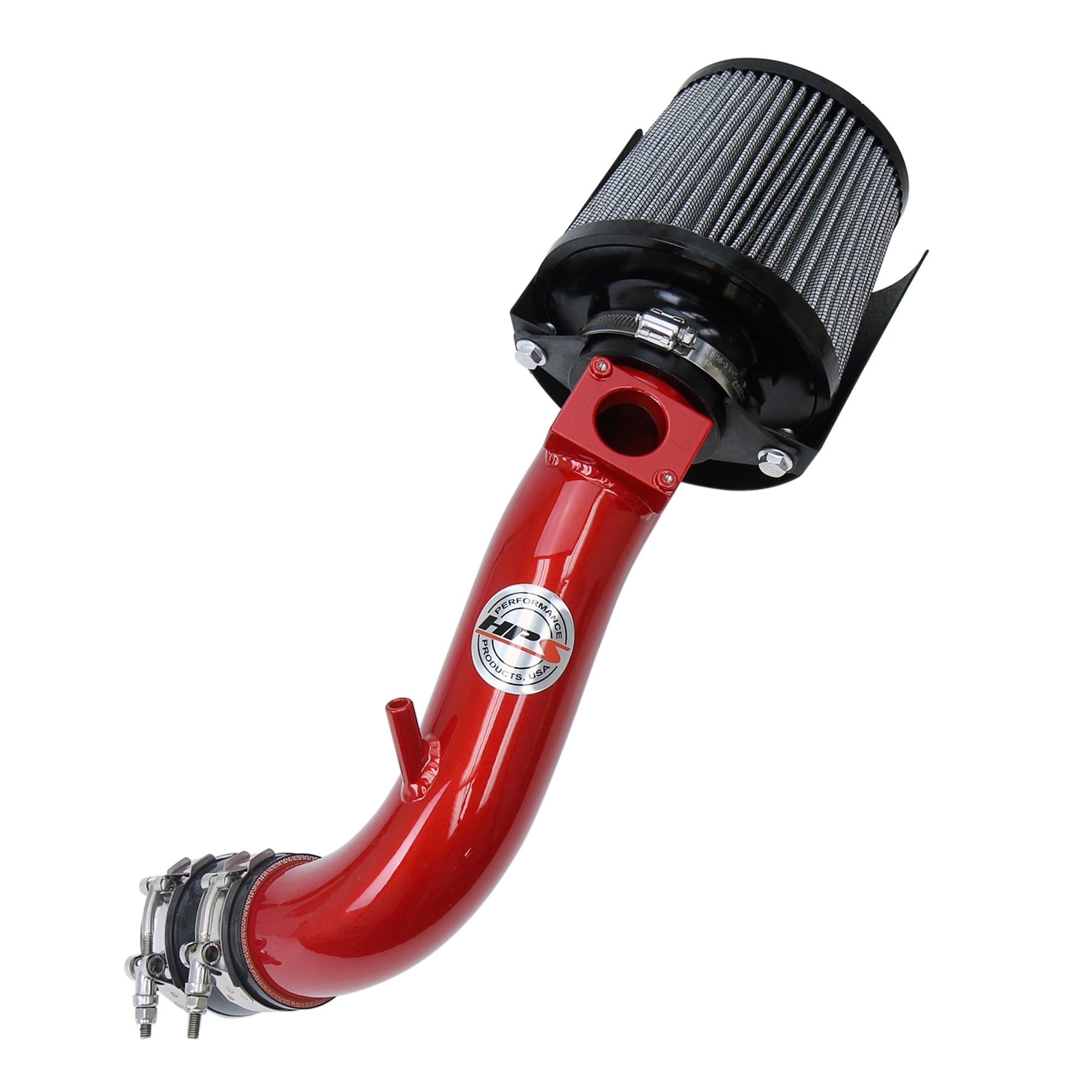HPS Performance Red Shortram Air Intake with Heat Shield Compatible for ...