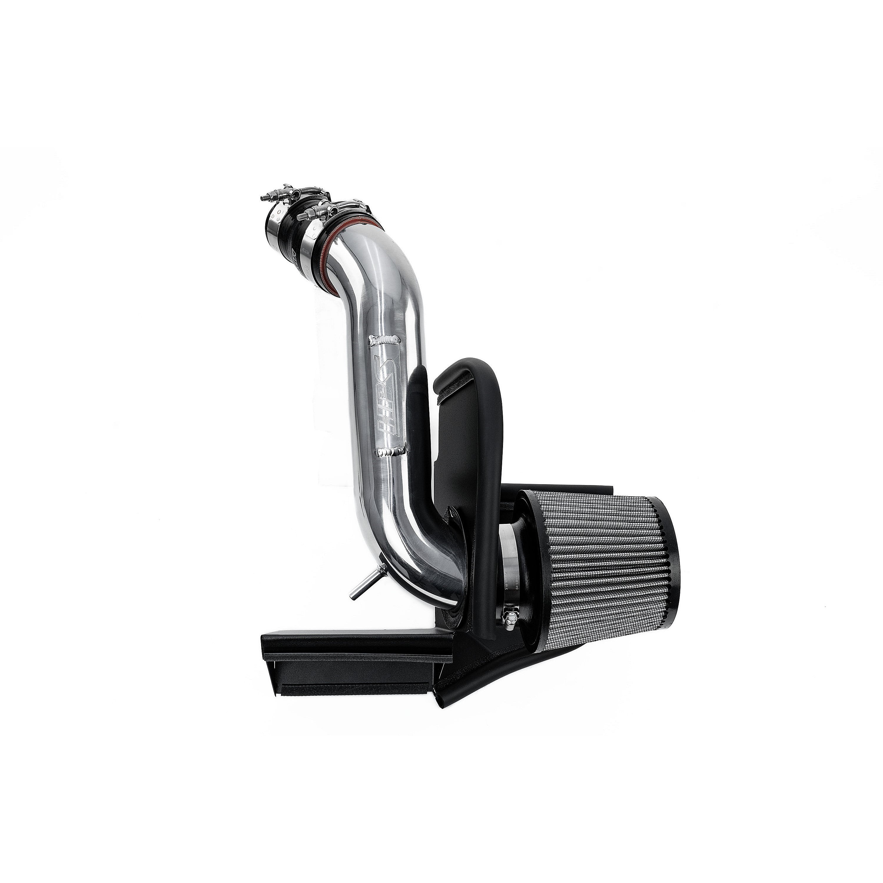 HPS Polished Air Intake Kit with Heat Shield Compatible for 2019-2021 ...
