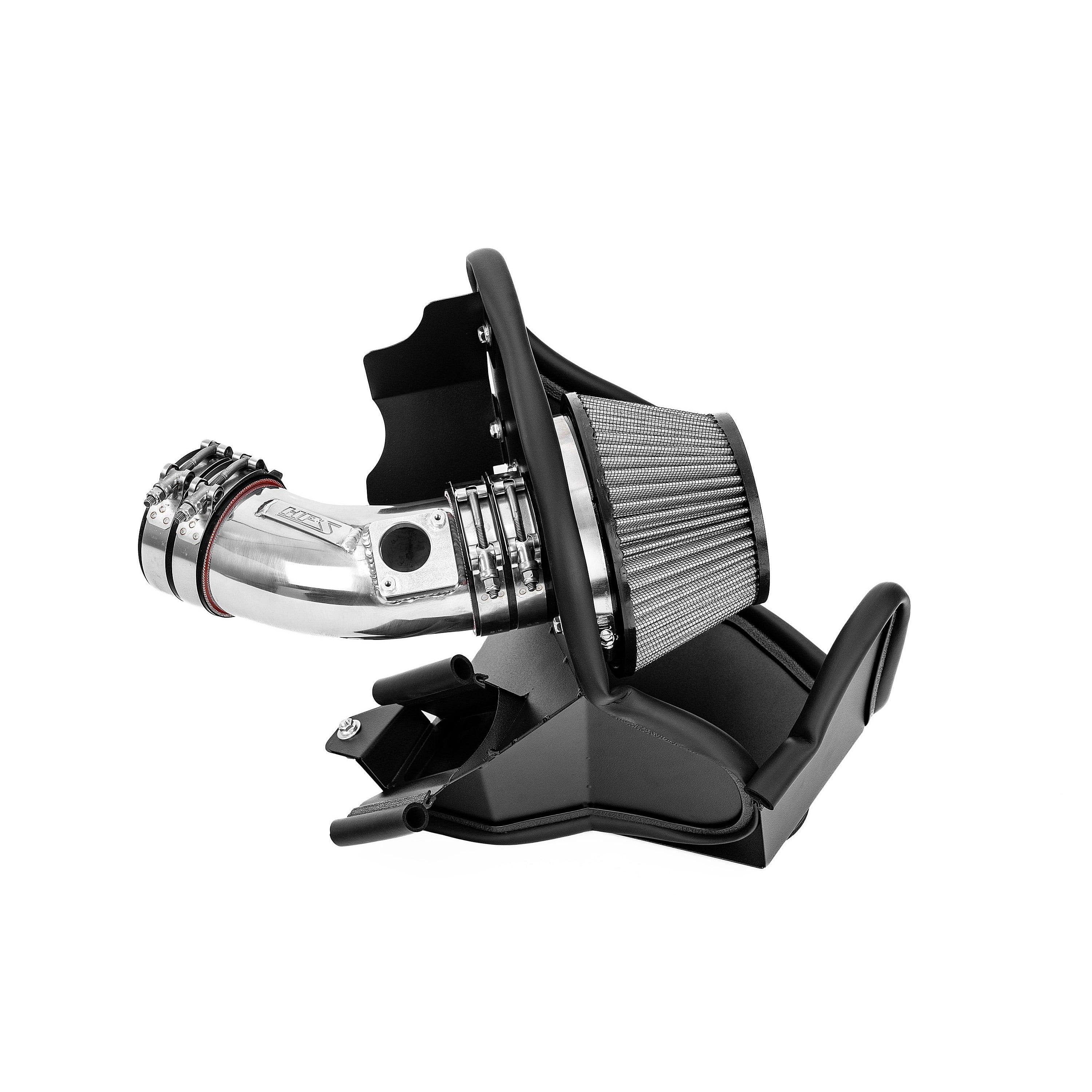 HPS Polished Air Intake Kit with Heat Shield Compatible for 2021-2024 ...
