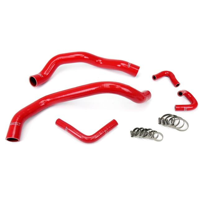 HPS Red Reinforced Silicone Radiator and Heater Hose Kit Coolant for ...