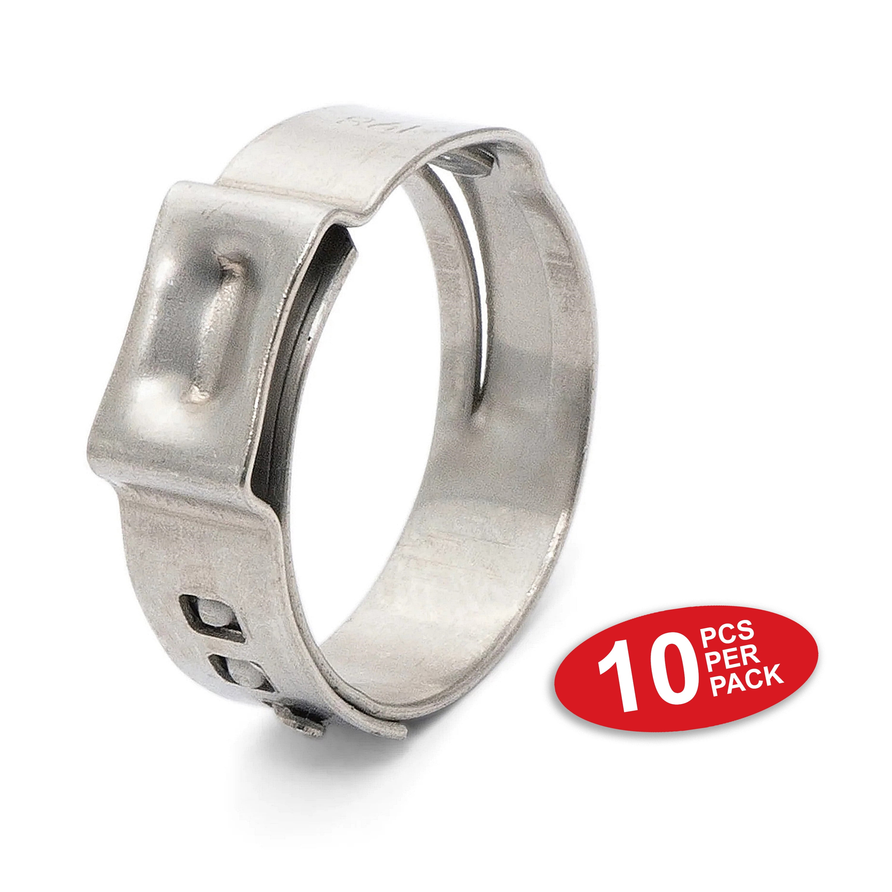 HPS Stainless Steel Ear Clamp, Effective Diameter Range: 20.9mm - 24.1mm , 10 pcs per Pack , EC ...