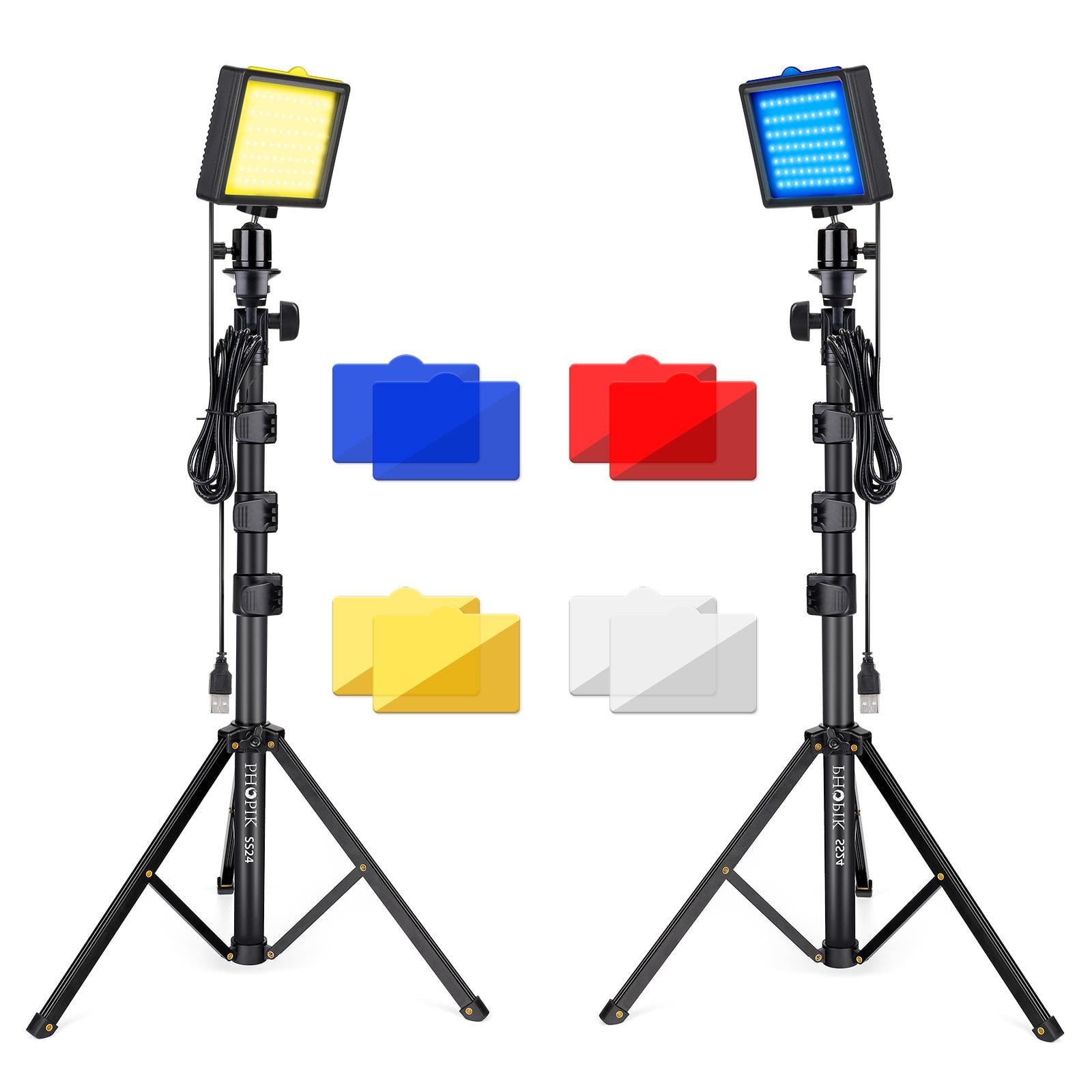 HPUSN Versatile color ambient LED video light with tripod, high power ...