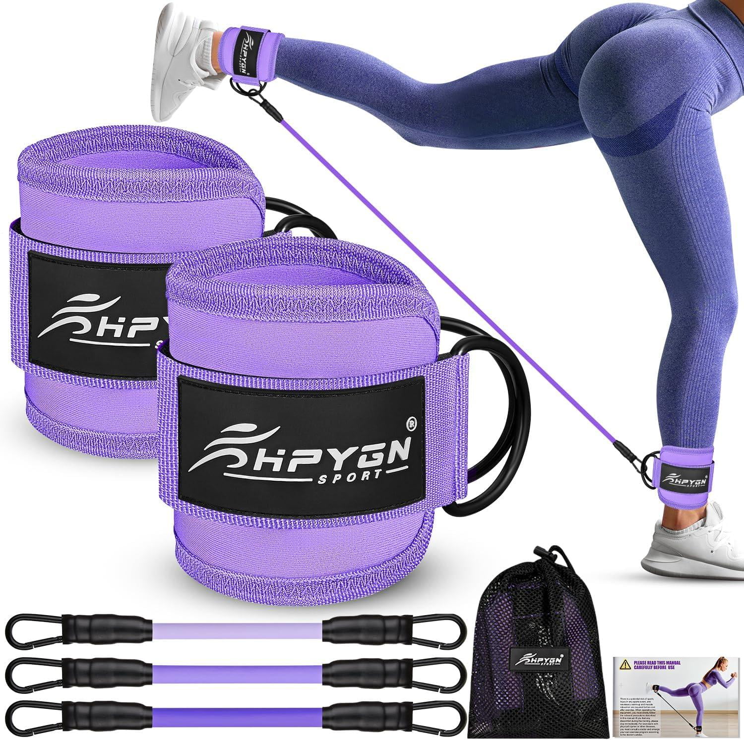HPYGN Ankle Resistance Bands, Ankle Bands for Working Out with Cuffs ...