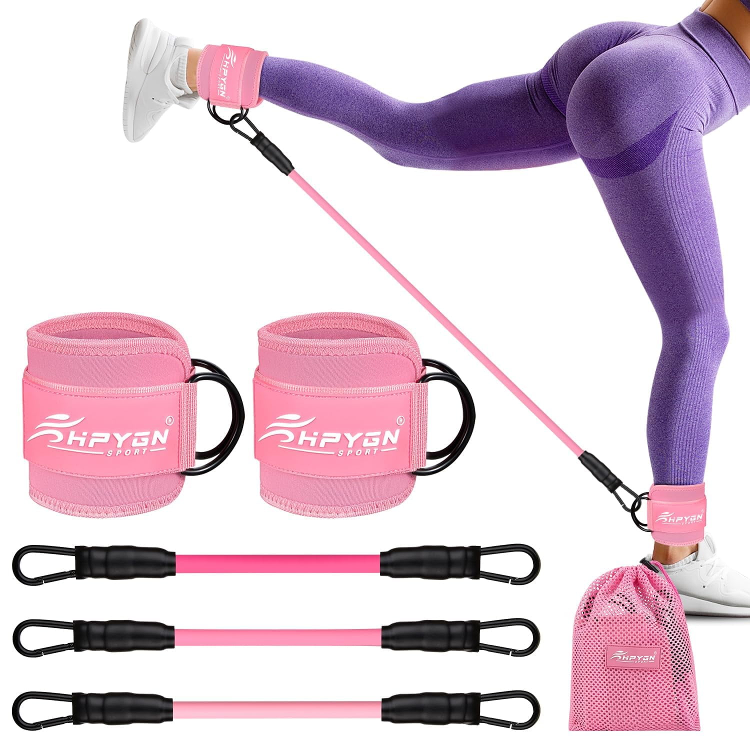 HPYGN Ankle Resistance Bands, Ankle Bands for Working Out with Cuffs ...