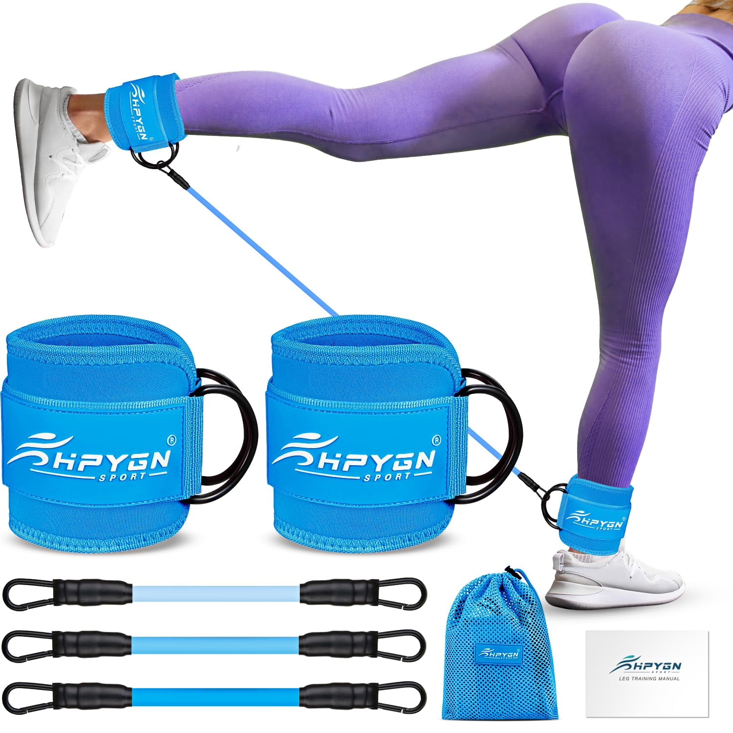 HPYGN Ankle Resistance Bands, Ankle Bands for Working Out with Cuffs ...