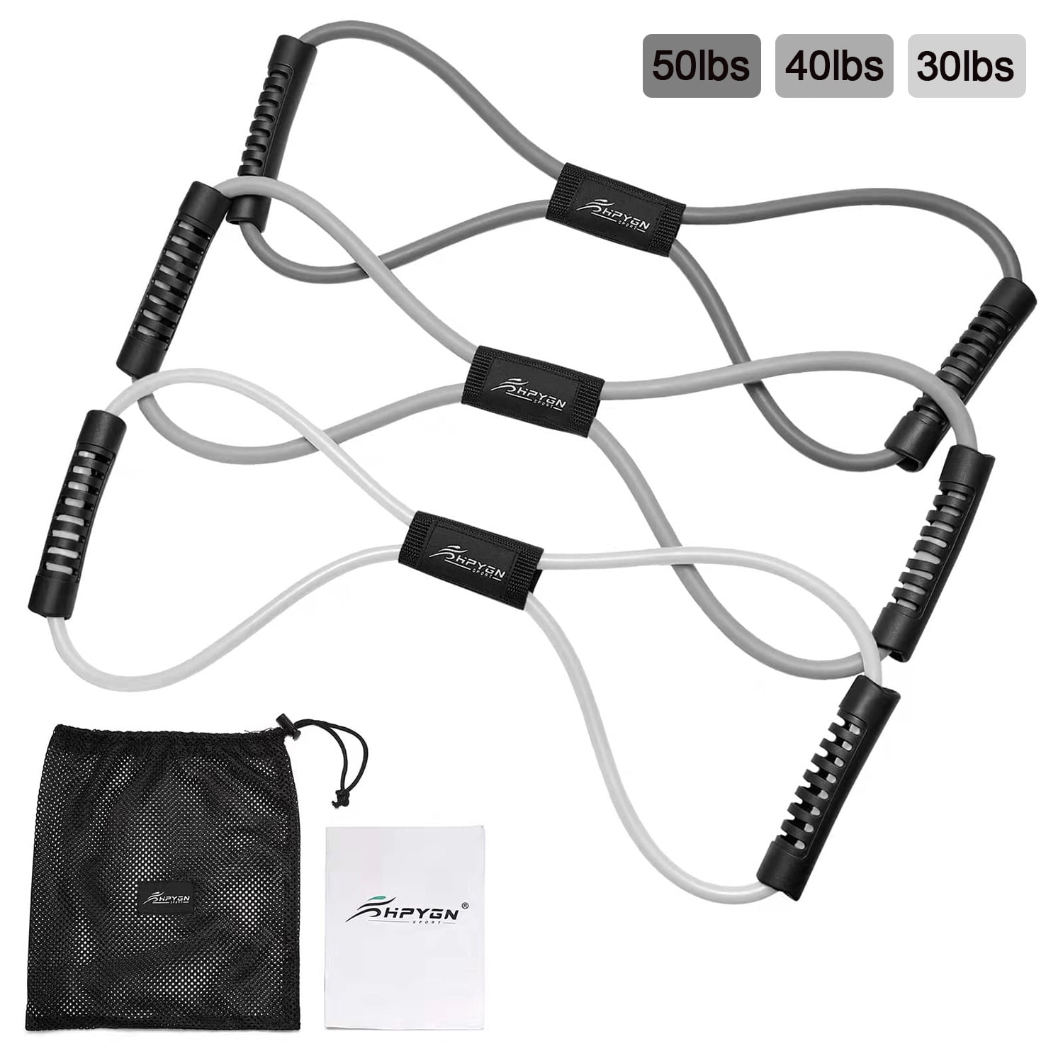 HPYGN Figure 8 Fitness Resistance Bands, Elastic Loop Bands for ...